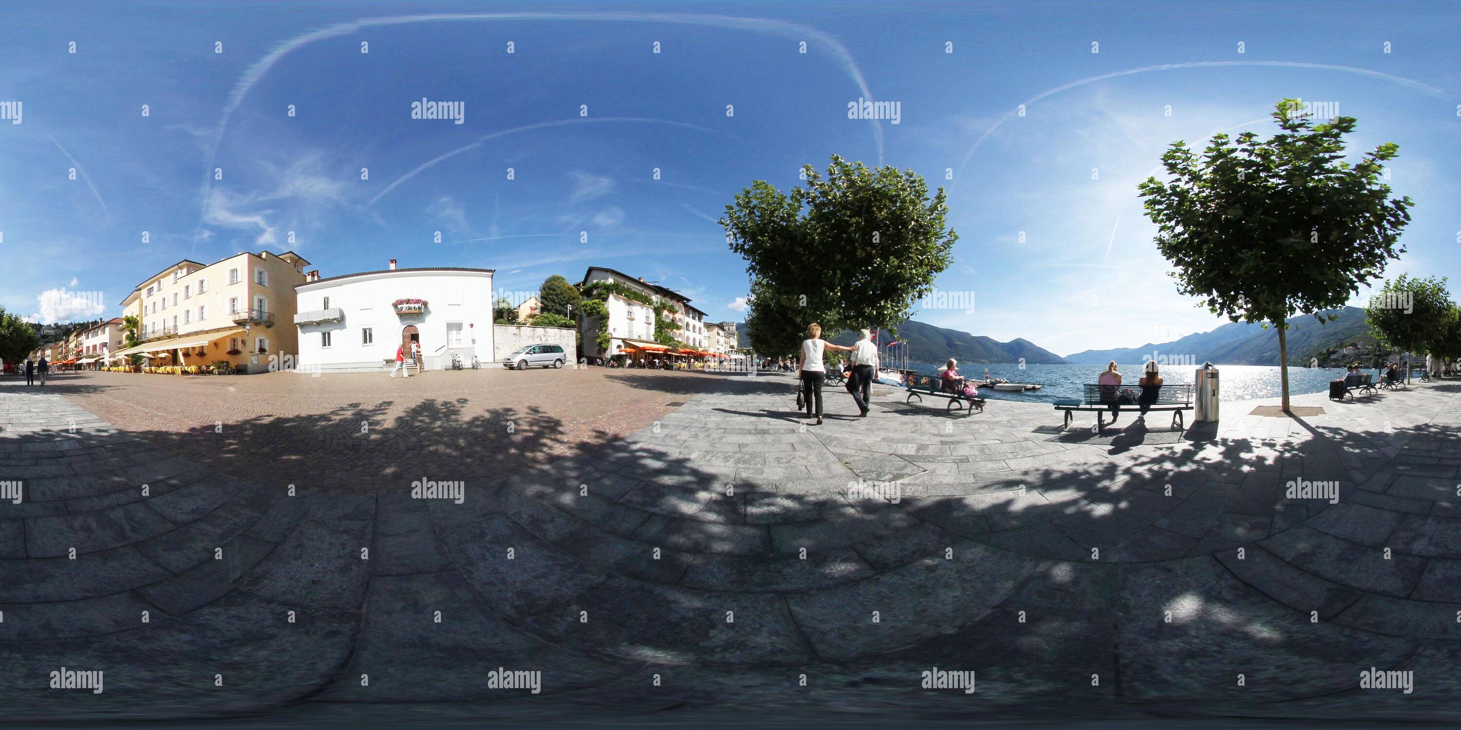 360° view of Ascona Lake Promenade - Alamy