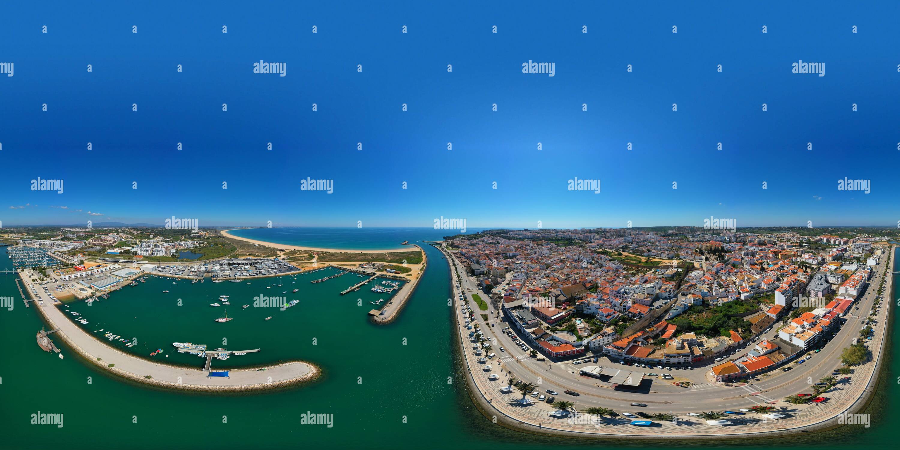 360° view of Lagos marina, Portugal, Algarve - Alamy