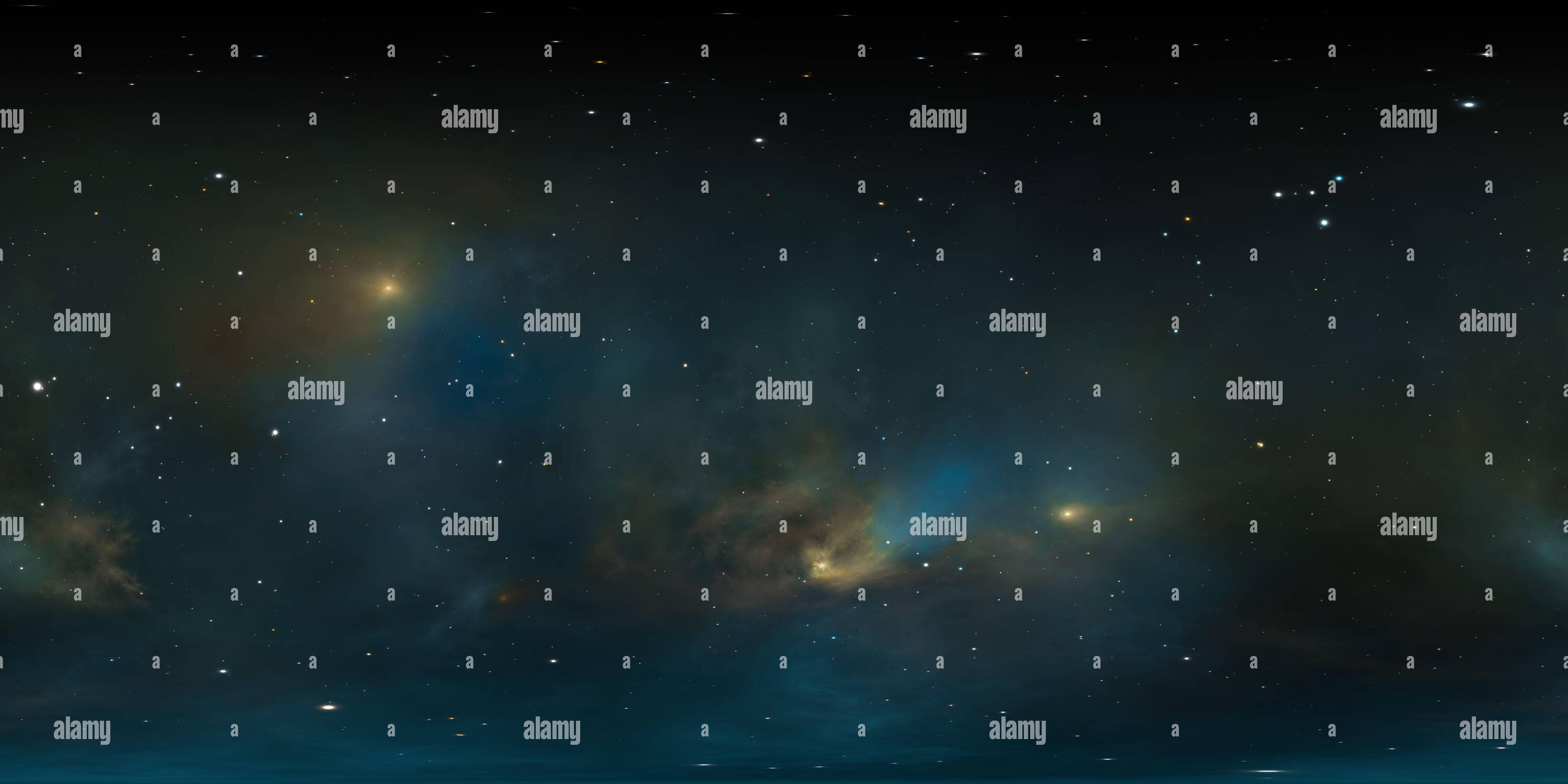 360° view of 360 degree stellar system and gas nebula. Panorama ...