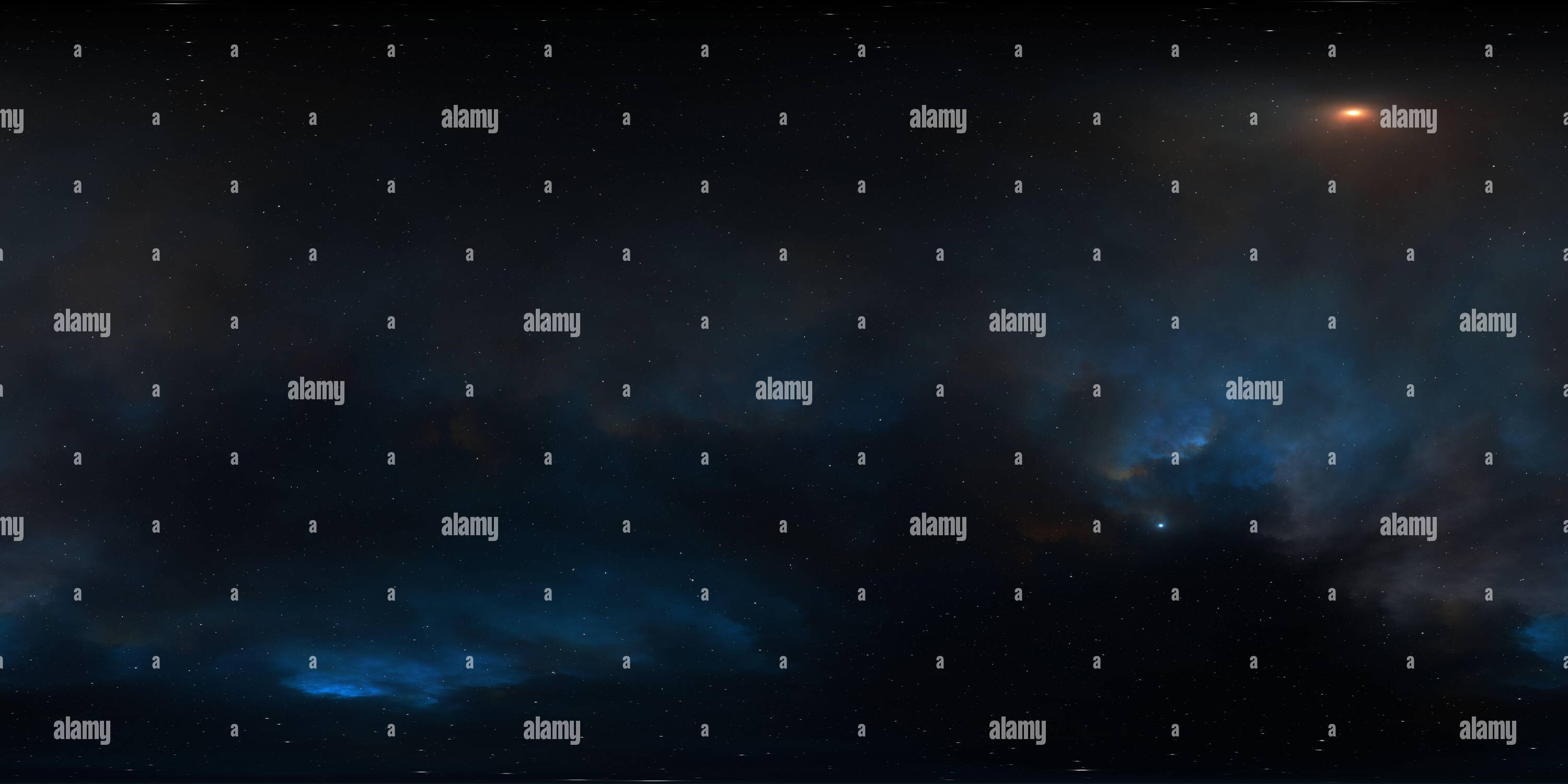 360° view of 360 degree HDRI space background and nebula. Environment ...