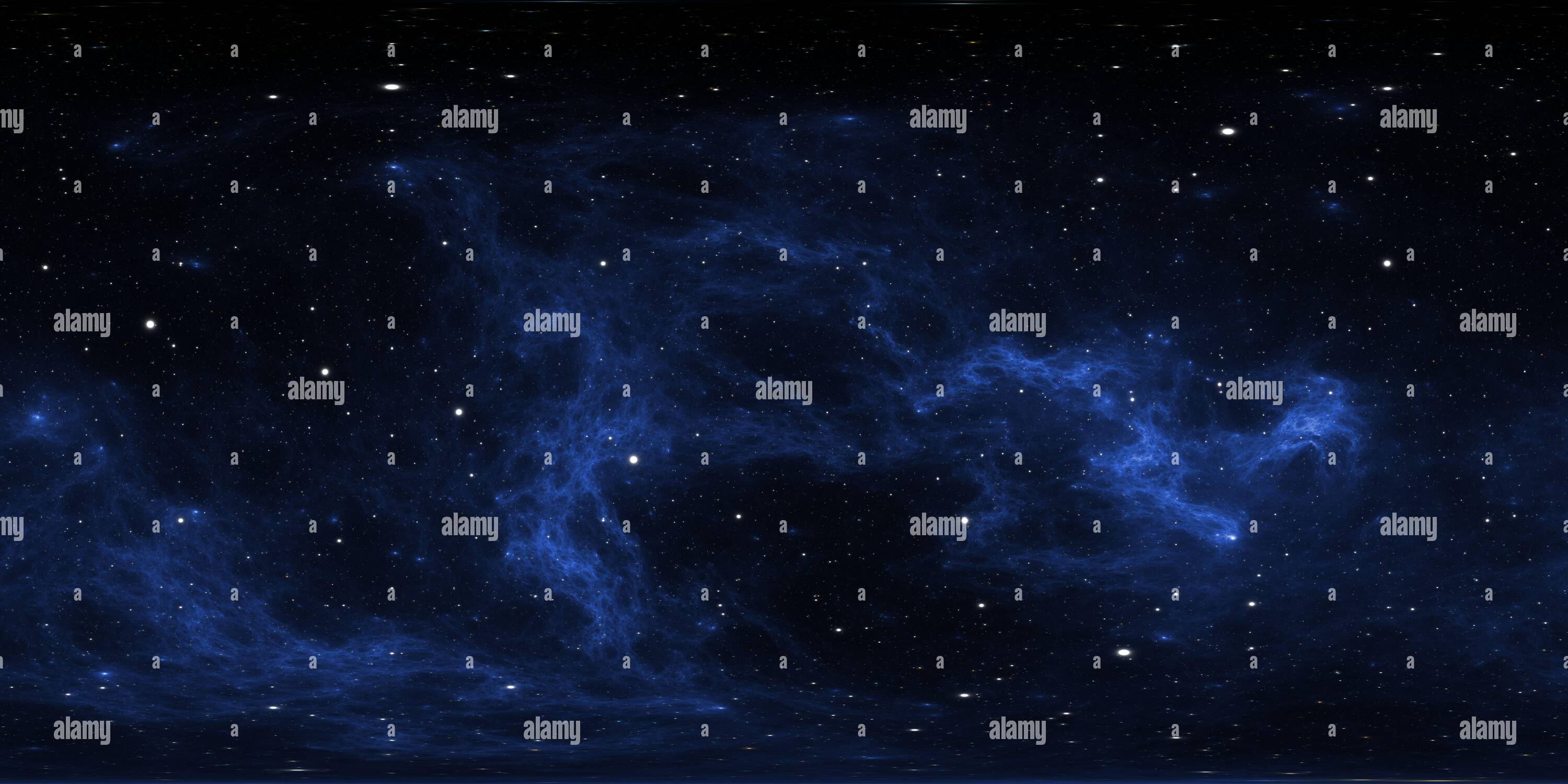 360° view of 360 degree space background with nebula and stars ...