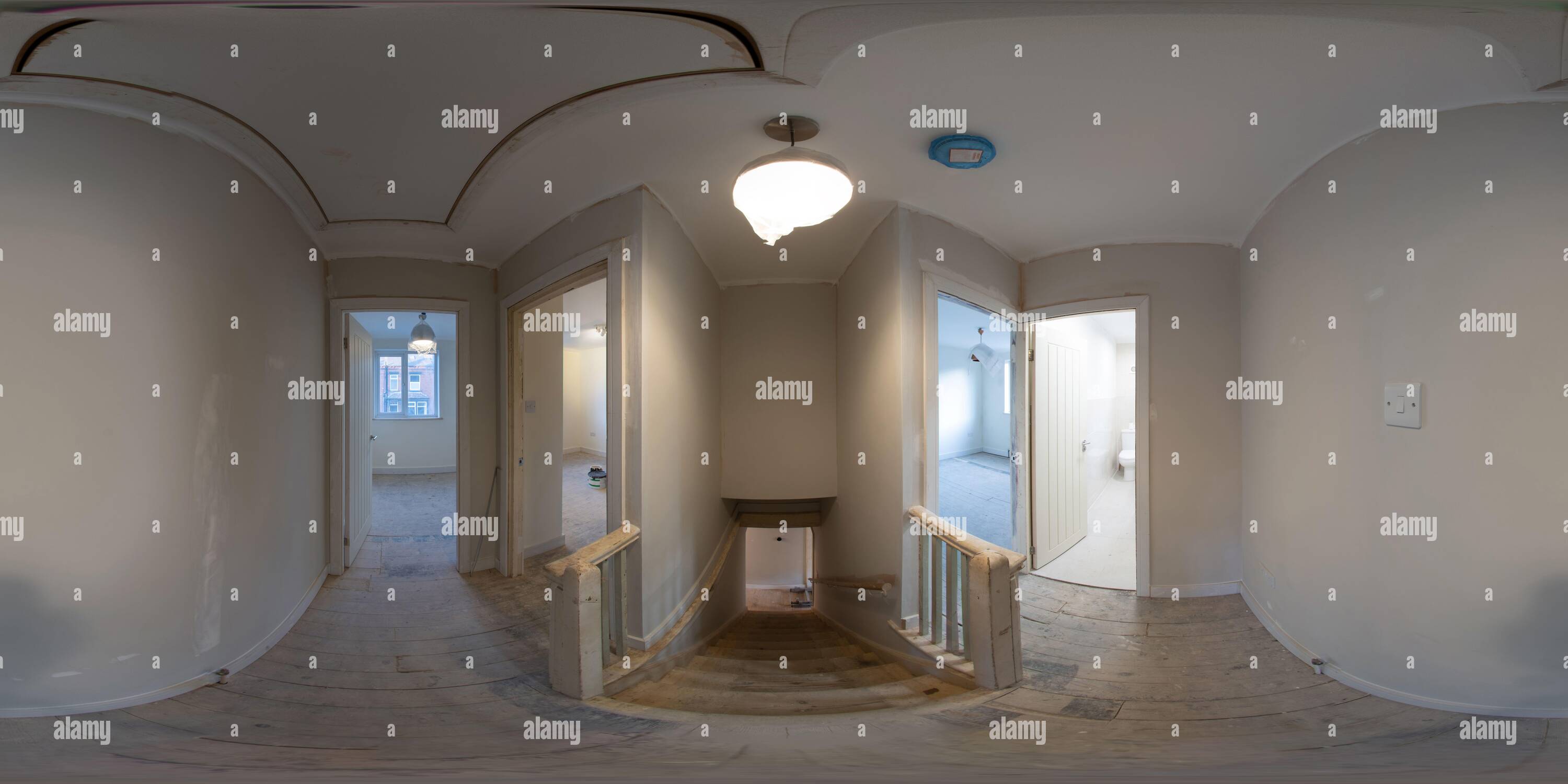 360° view of 360 Degree panoramic sphere photo of construction working ...