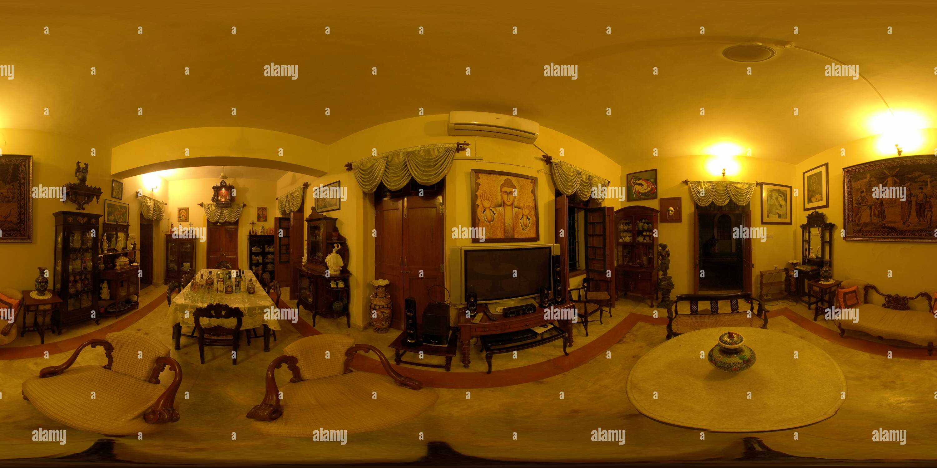 360° view of Interior of an old Latin Quarter in Panjim, Goa - Alamy