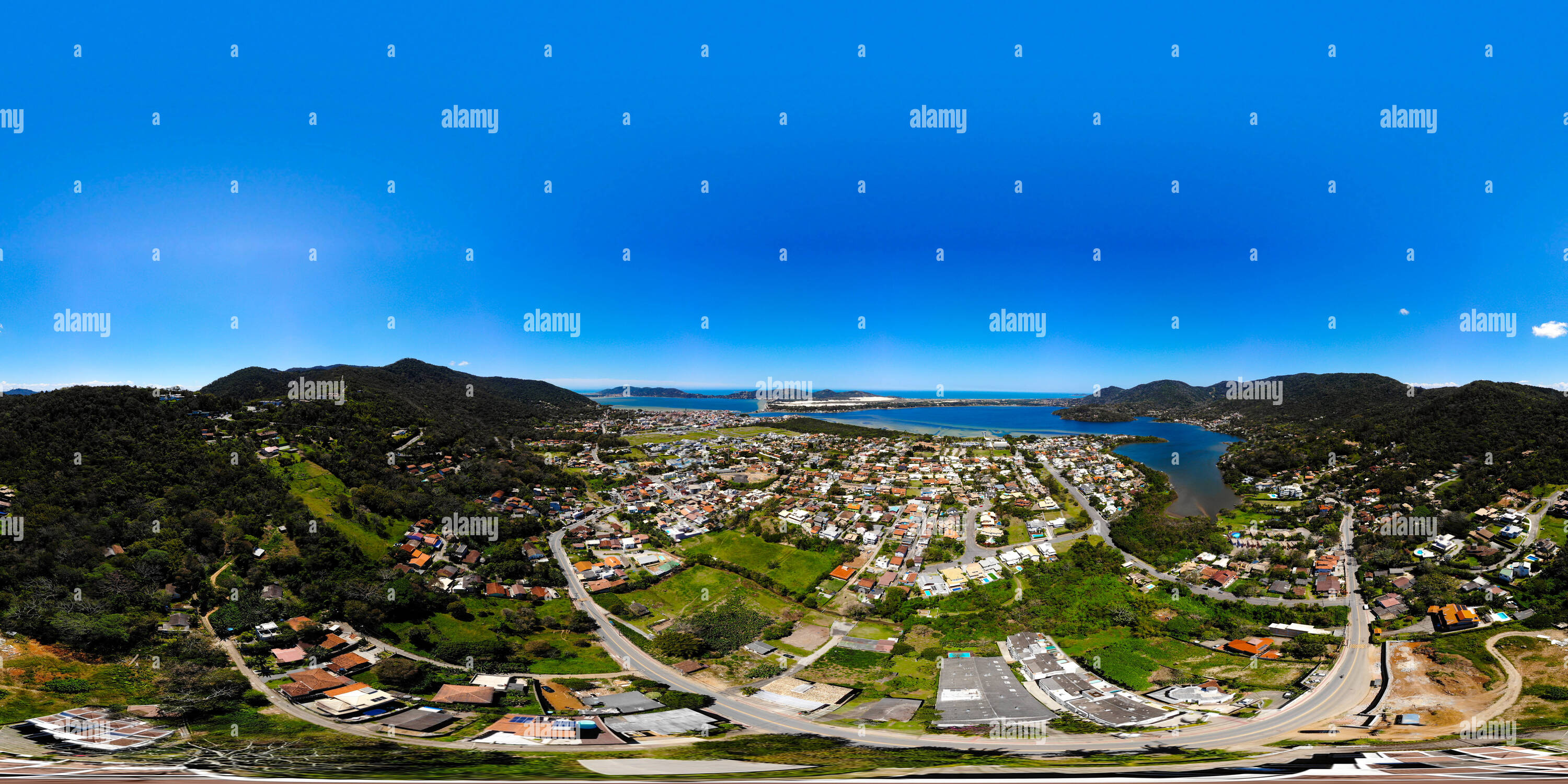 360° view of Barra da Lagoa Beach Paradise from Brazil - Alamy