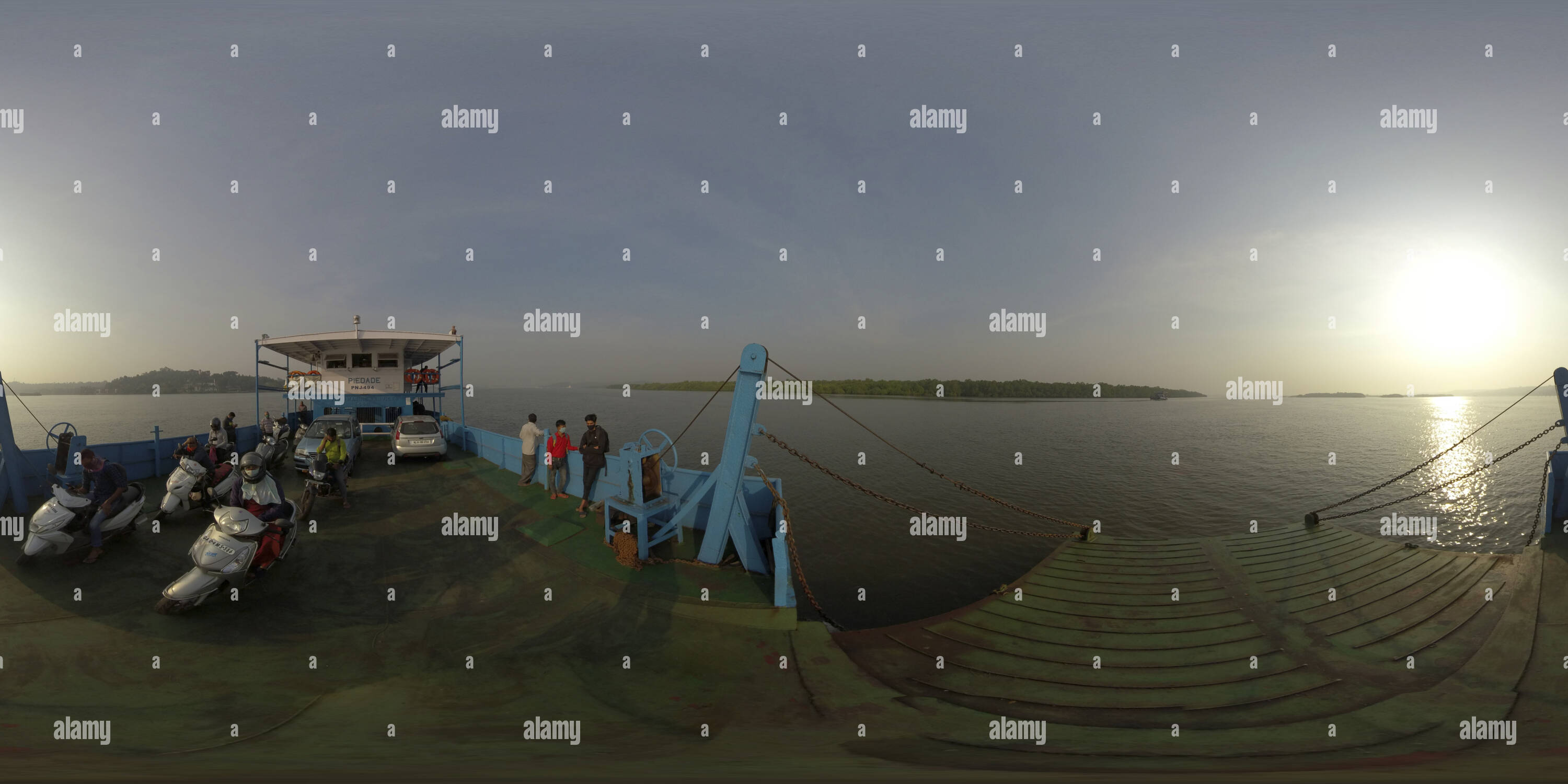 360° view of A journey through the Mandovi River - Alamy