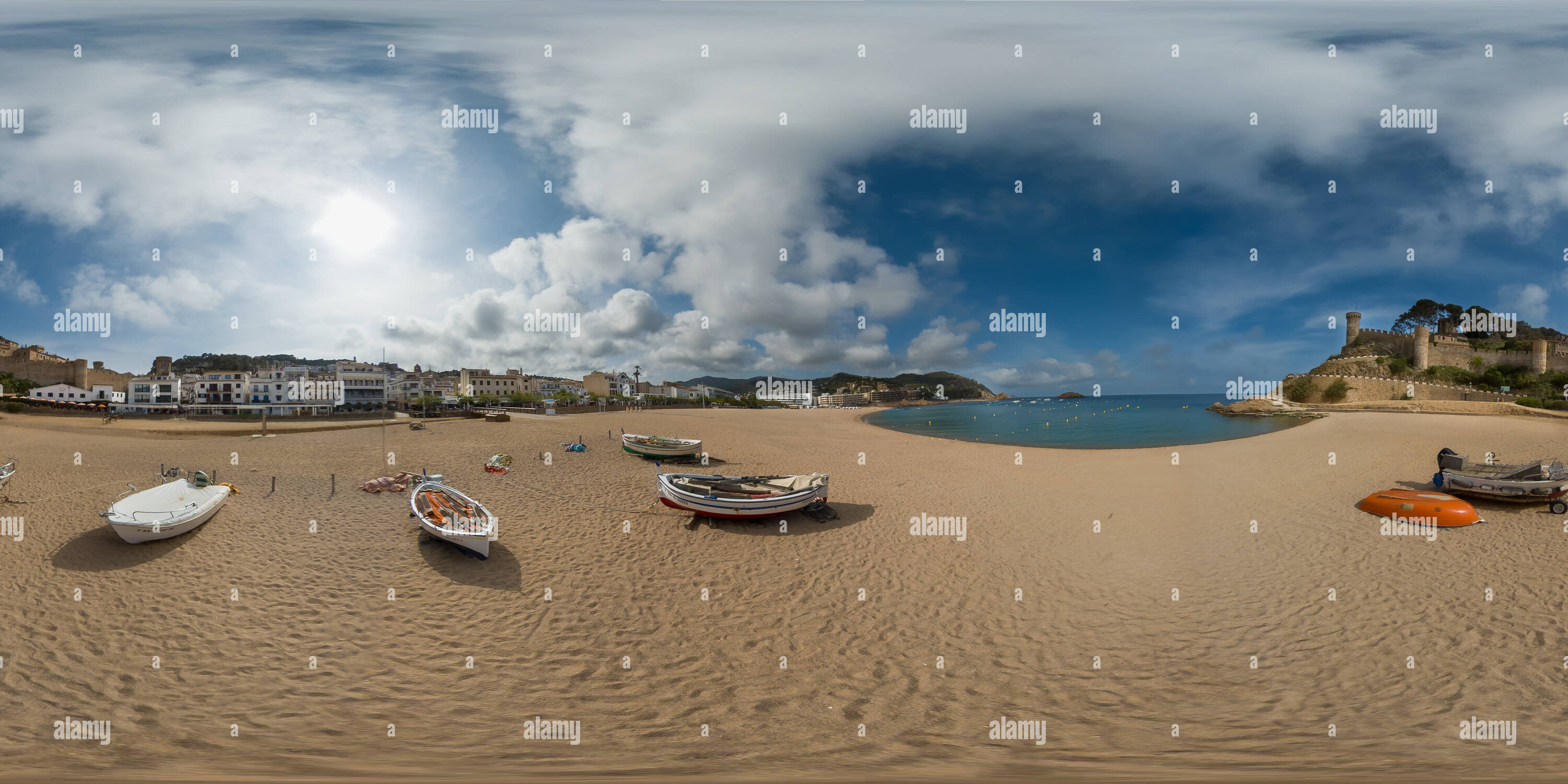 360° view of Tossa Beach 360 Vr Without People - Alamy