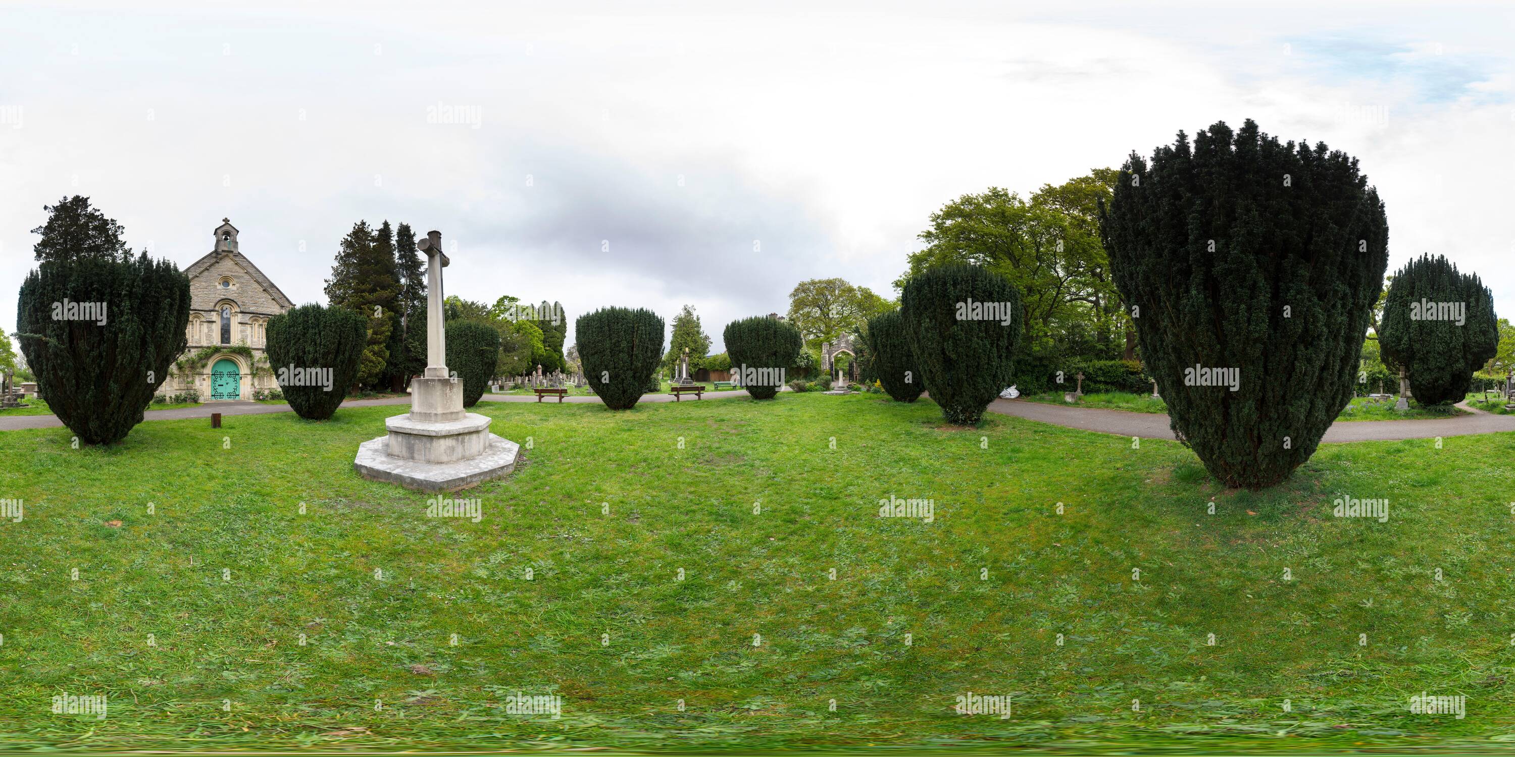 360° view of The Anglican Chapel in Southampton Old Cemetery ...