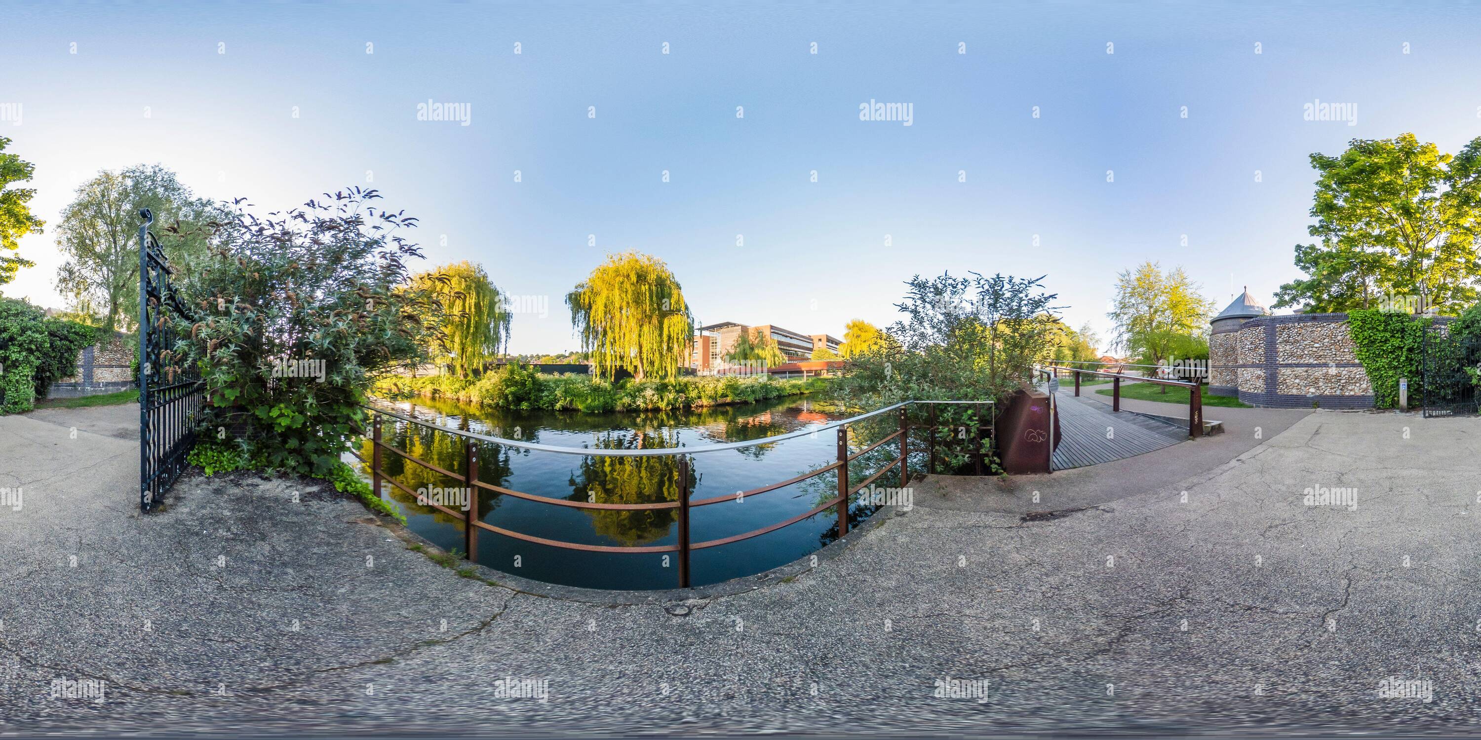 360° view of Norwich, Norfolk, UK – June 2021. Full spherical seamless ...