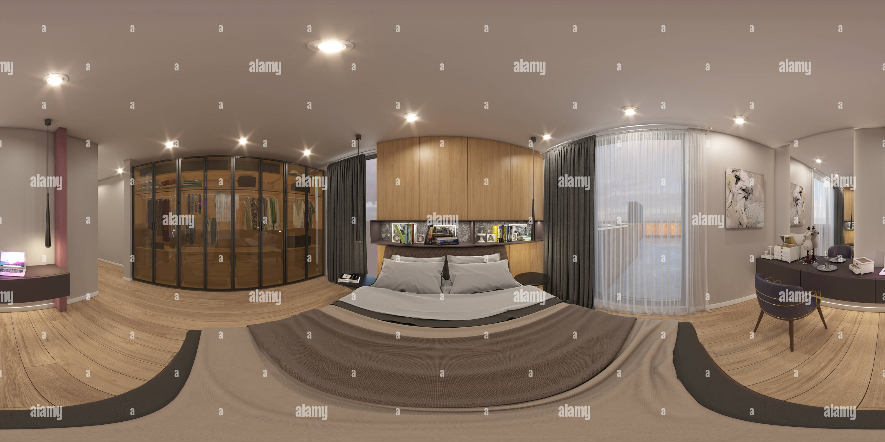 360° view of Rendering Penthouse 01 - Alamy