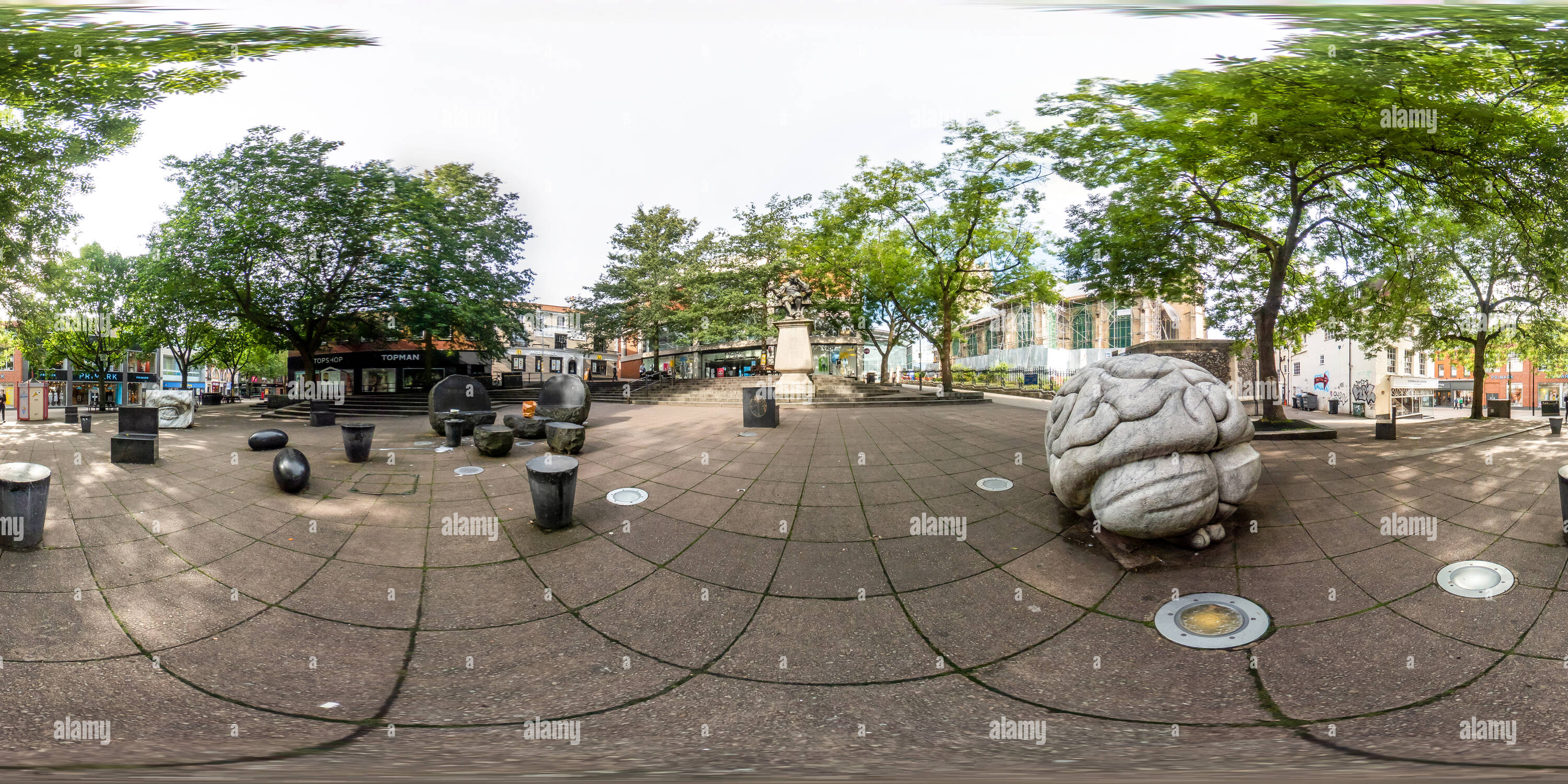 360° view of Statues in Norwich city center - Alamy
