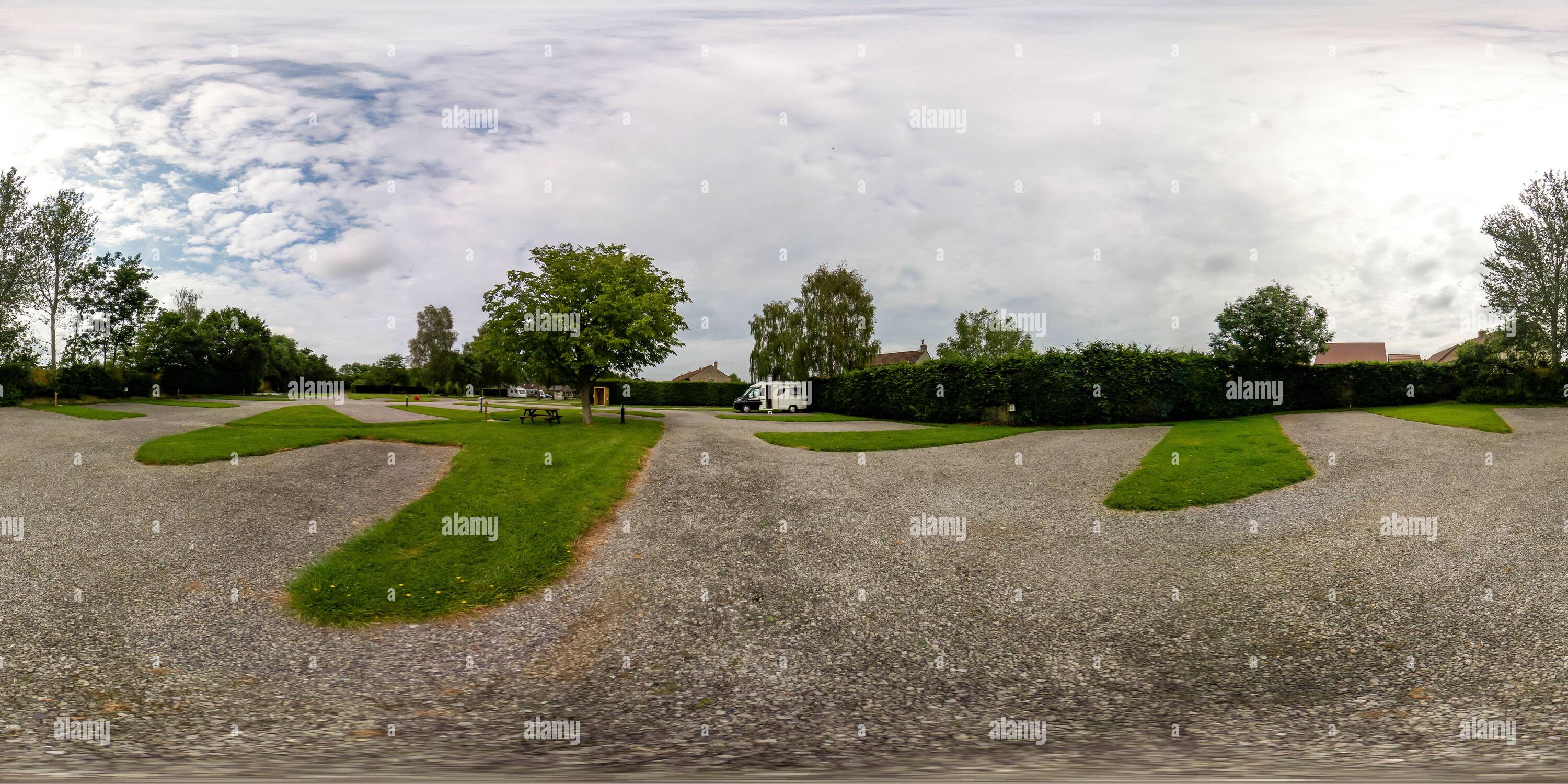 360° view of Sparkford, Somerset, UK – June 17 2021. Full spherical ...