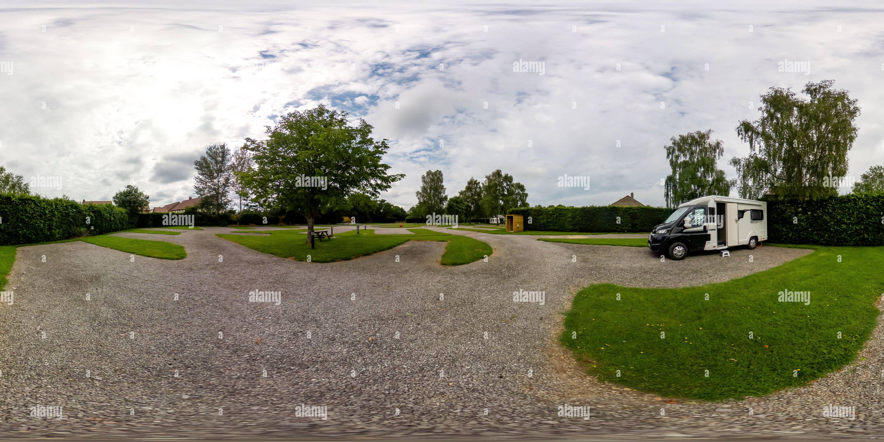 360° view of Sparkford, Somerset, UK – June 17 2021. Full spherical ...