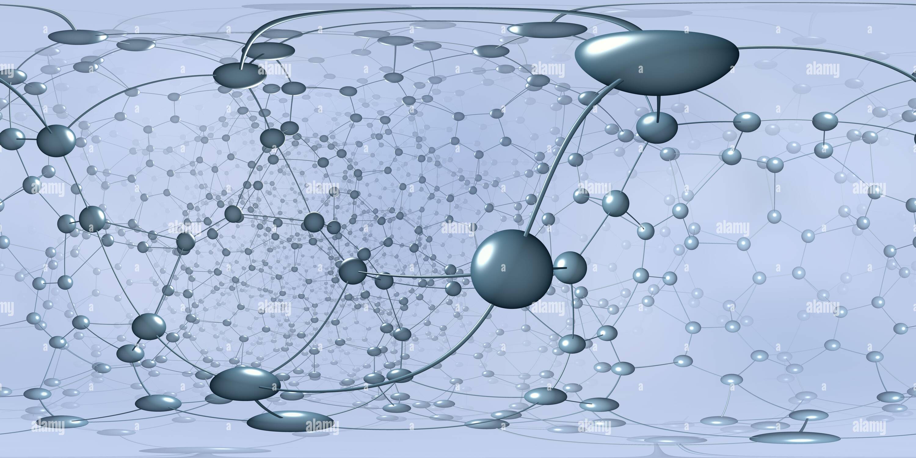 360° view of 360 degree lattice structure of crystal. Panorama ...