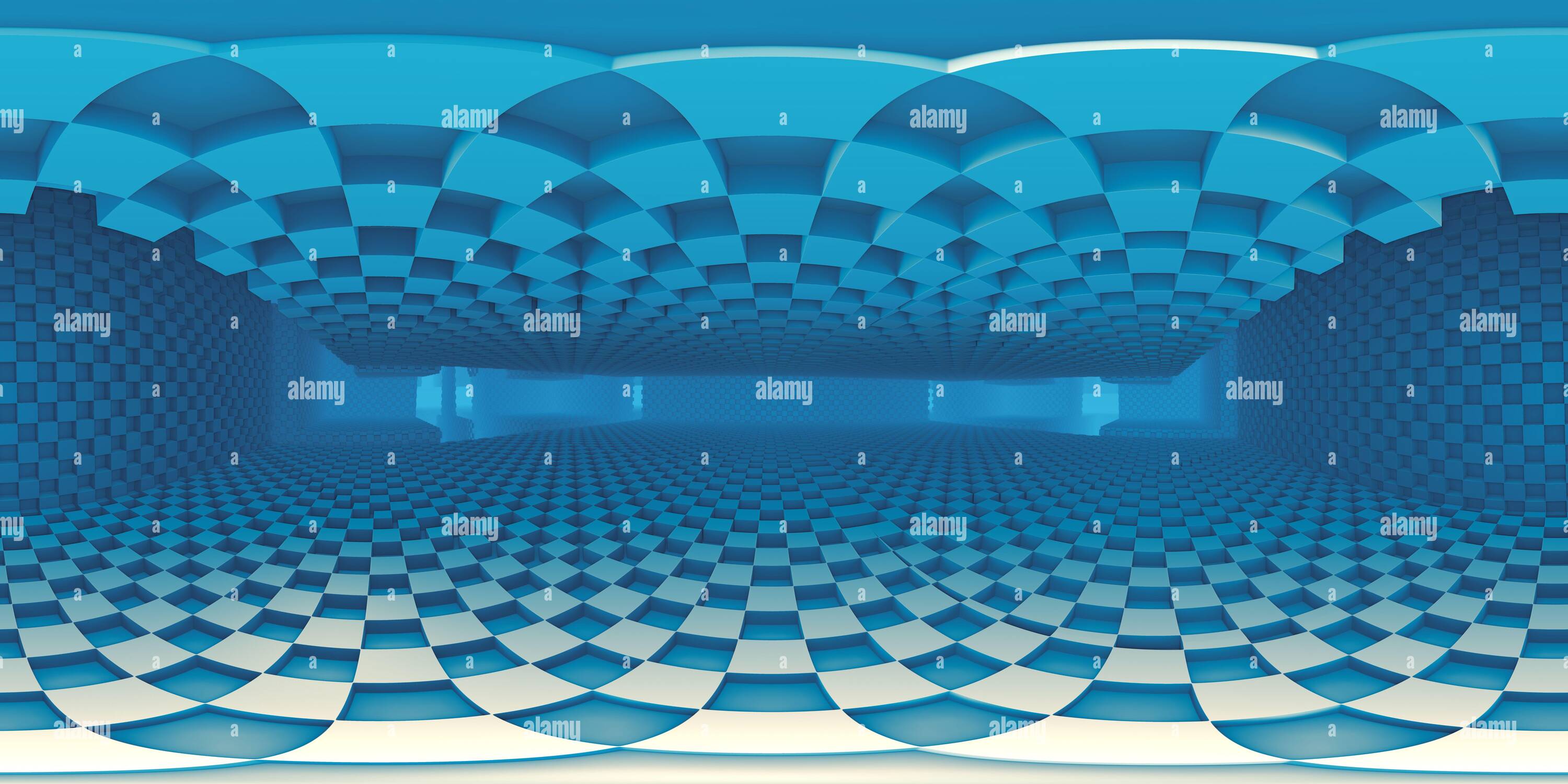 360° view of 360 degree alien labyrinth, abstract maze background ...