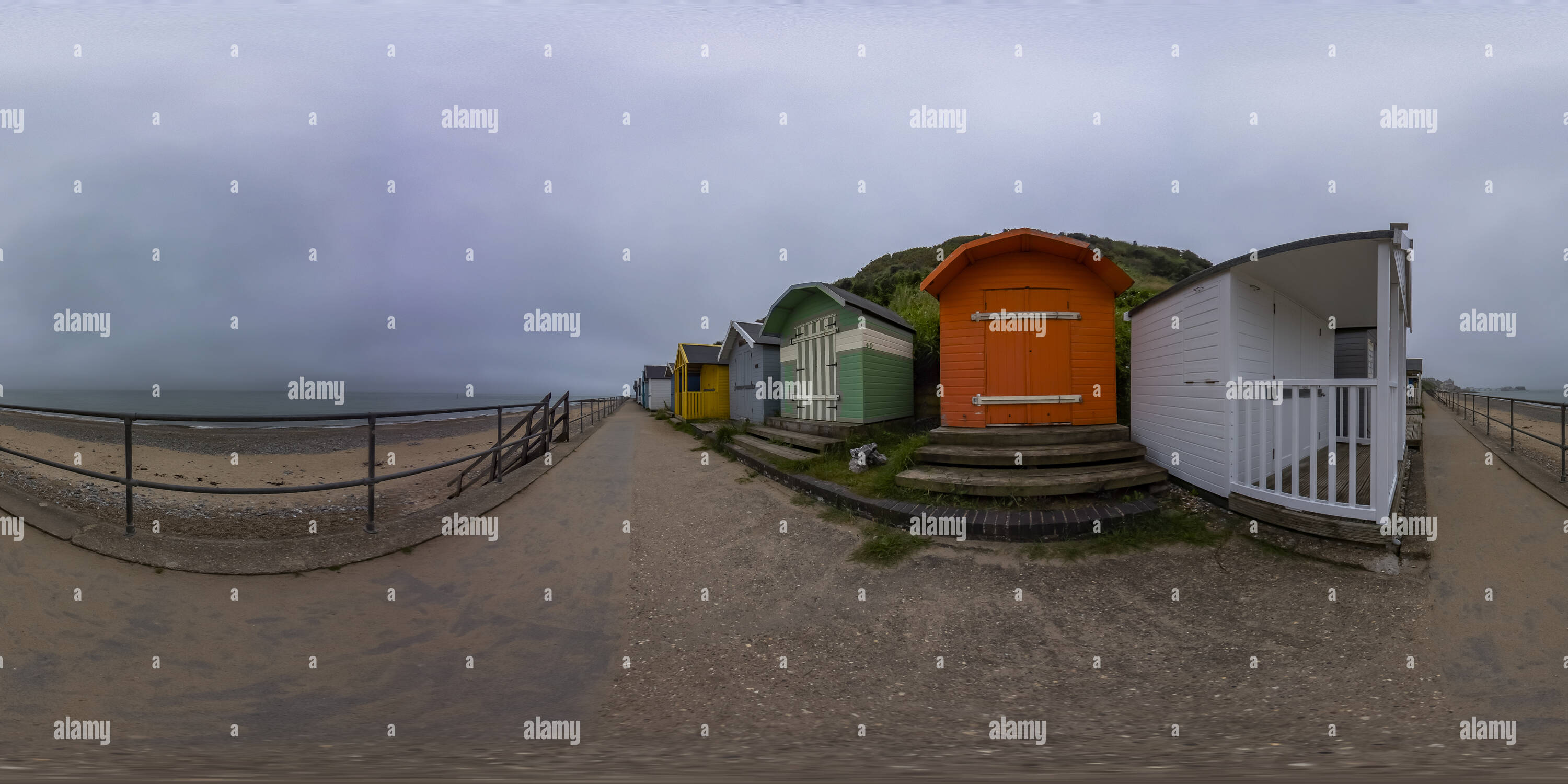360° view of Cromer beach huts, Norfolk - Alamy
