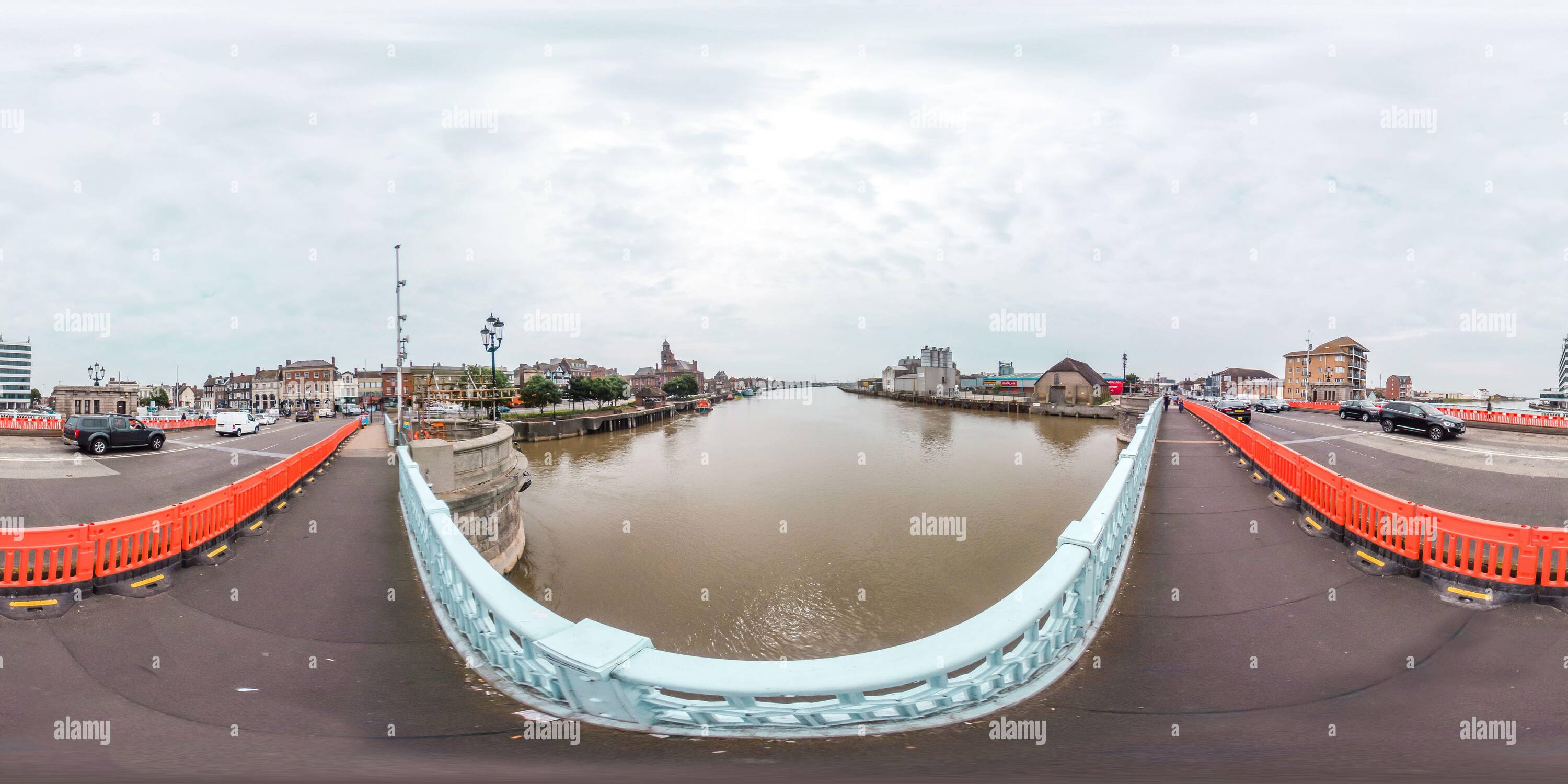 360° view of Great Yarmouth, Norfolk, UK – July 2021. View down the ...