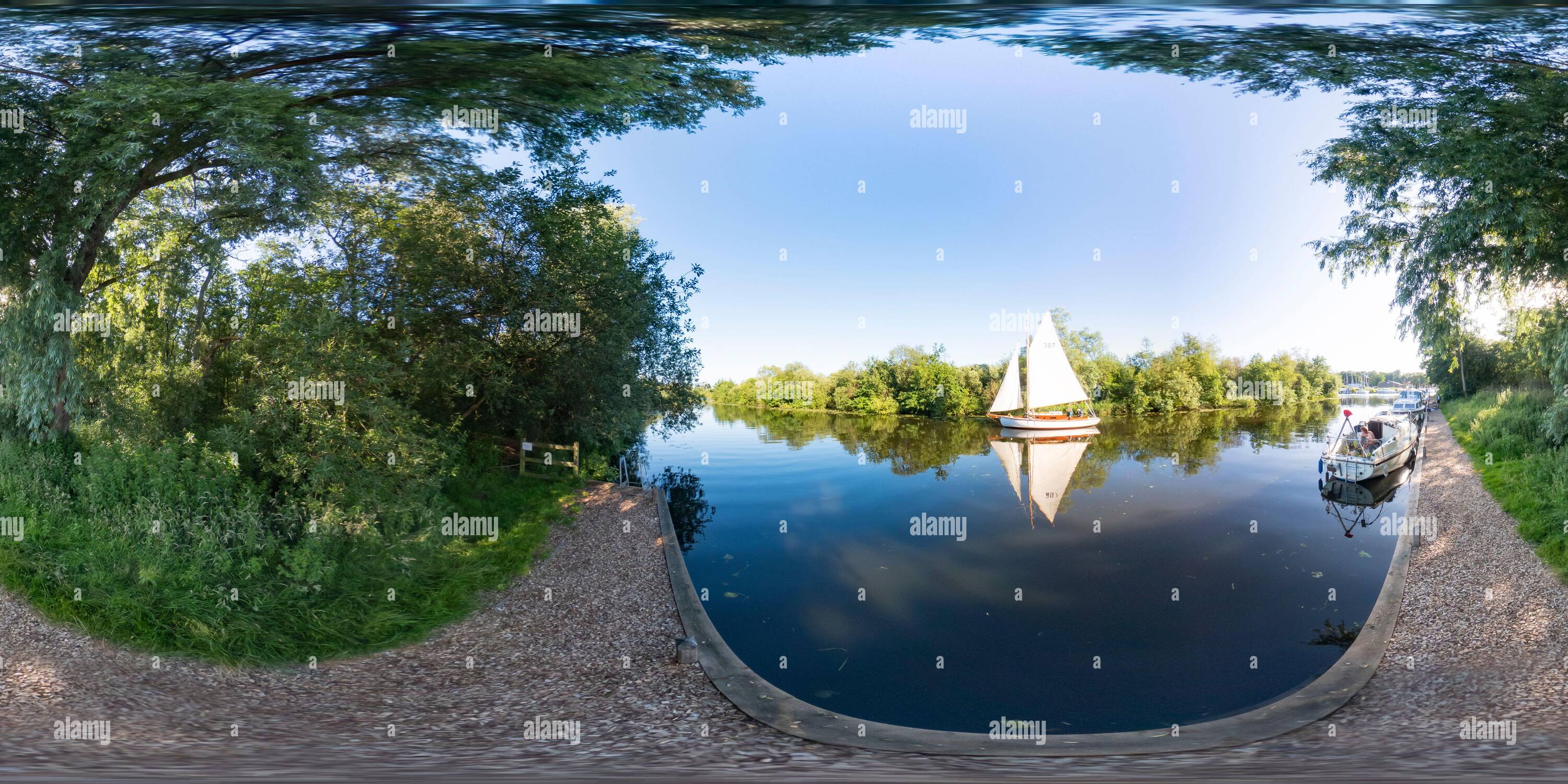 360° view of Sailing boat on the River Ant in Barton Turf on the ...