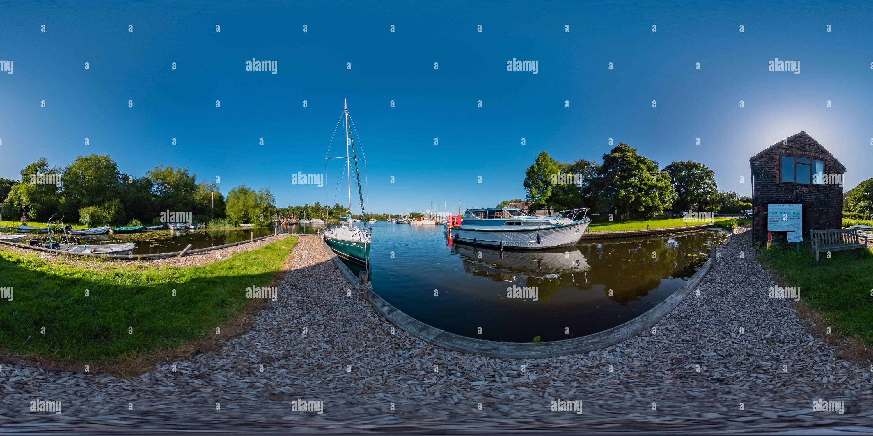 360 View Of Barton Turf Norfolk UK July 2021 Typical Norfolk