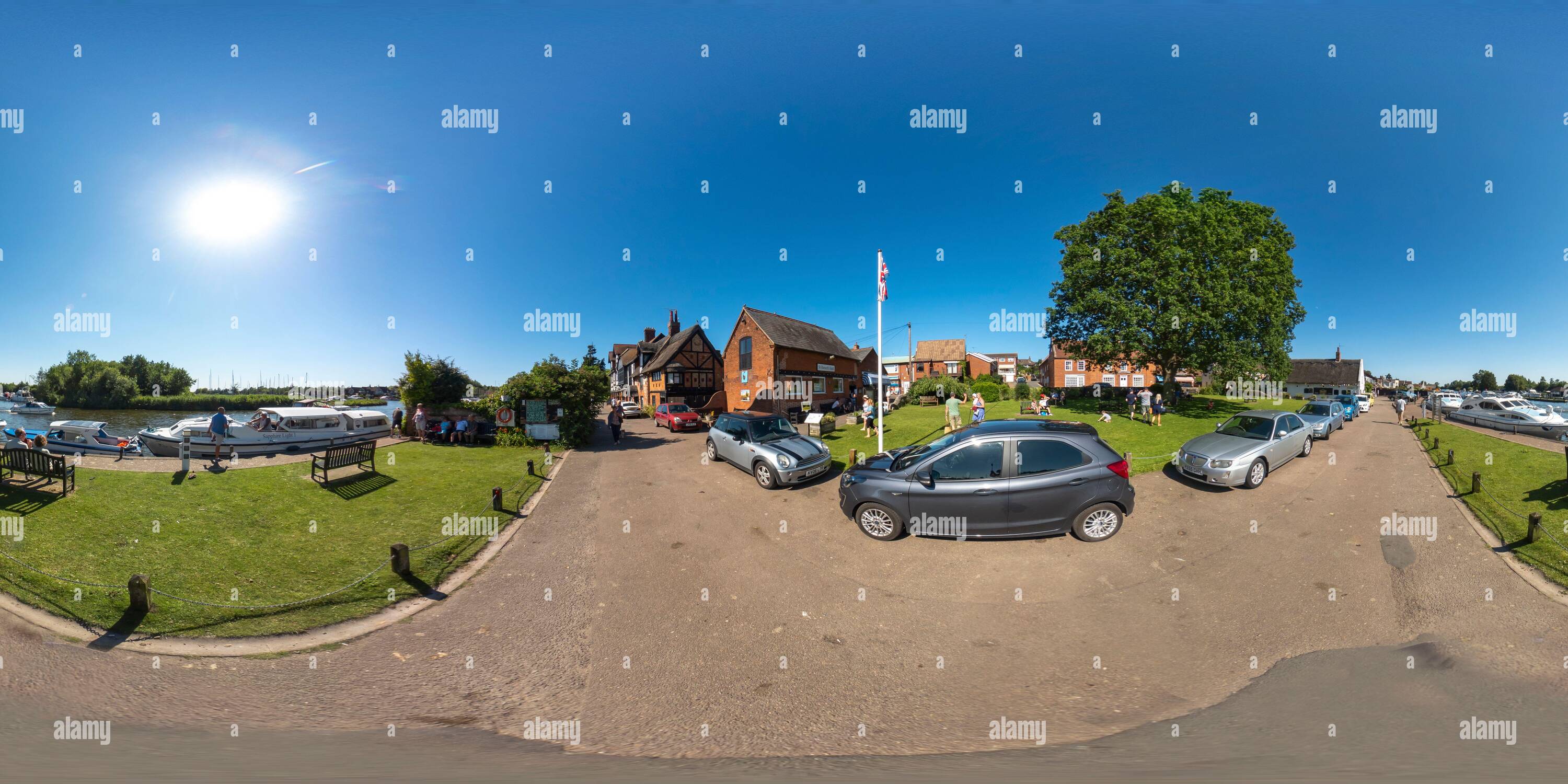 360° view of Horning, Norfolk, UK – July 2021. The small village of ...