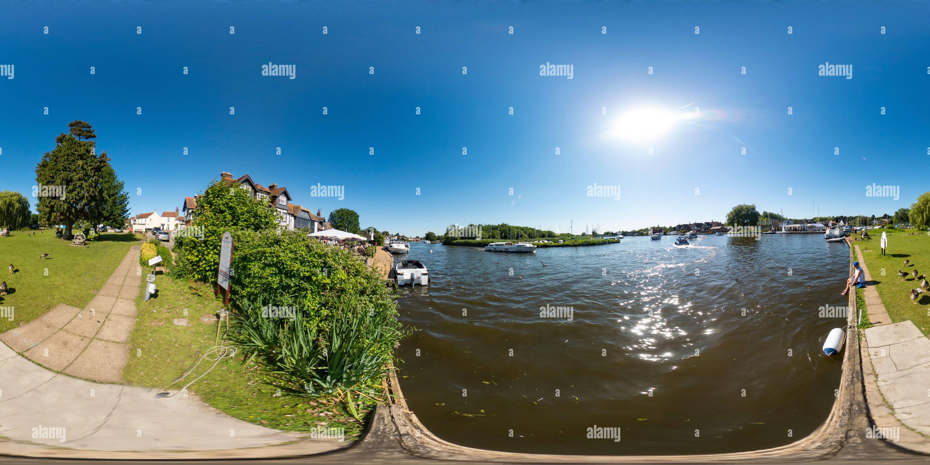360° view of Horning, Norfolk, UK – July 2021. The small village of ...