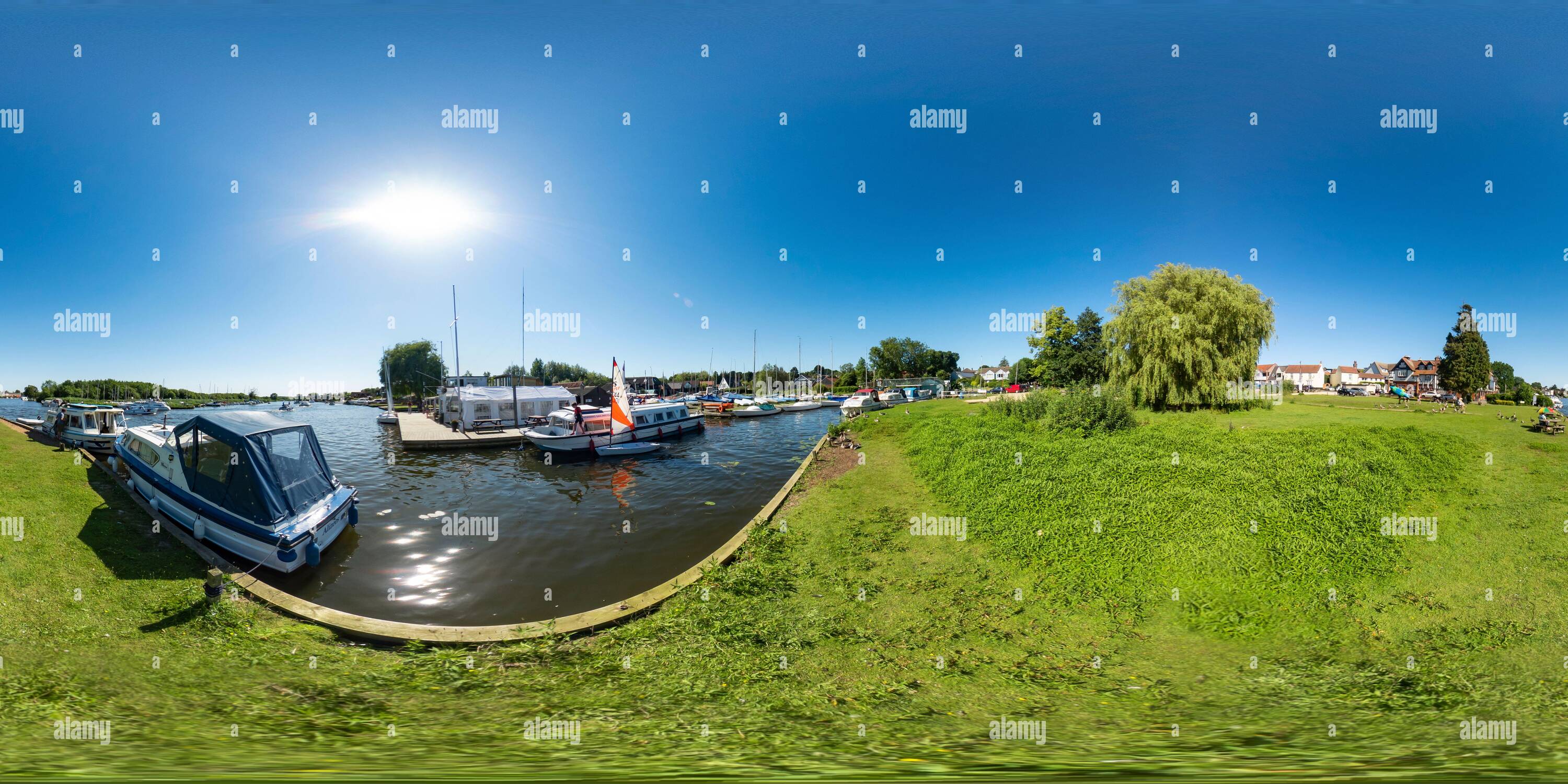 360° view of Horning, Norfolk, UK – July 2021. The small village of ...