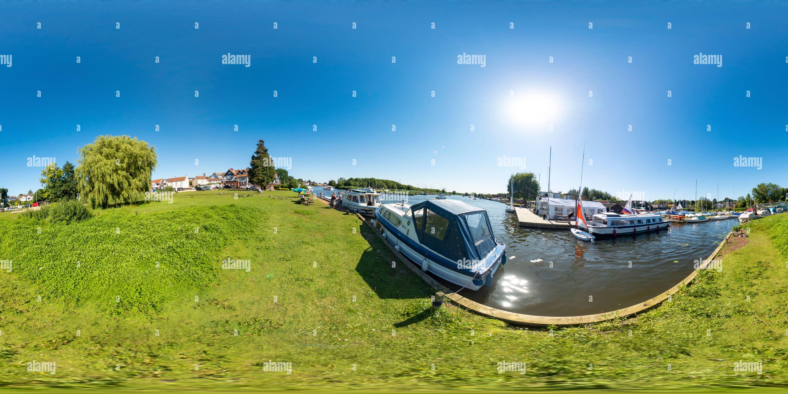 360° view of Horning, Norfolk, UK – July 2021. The small village of ...
