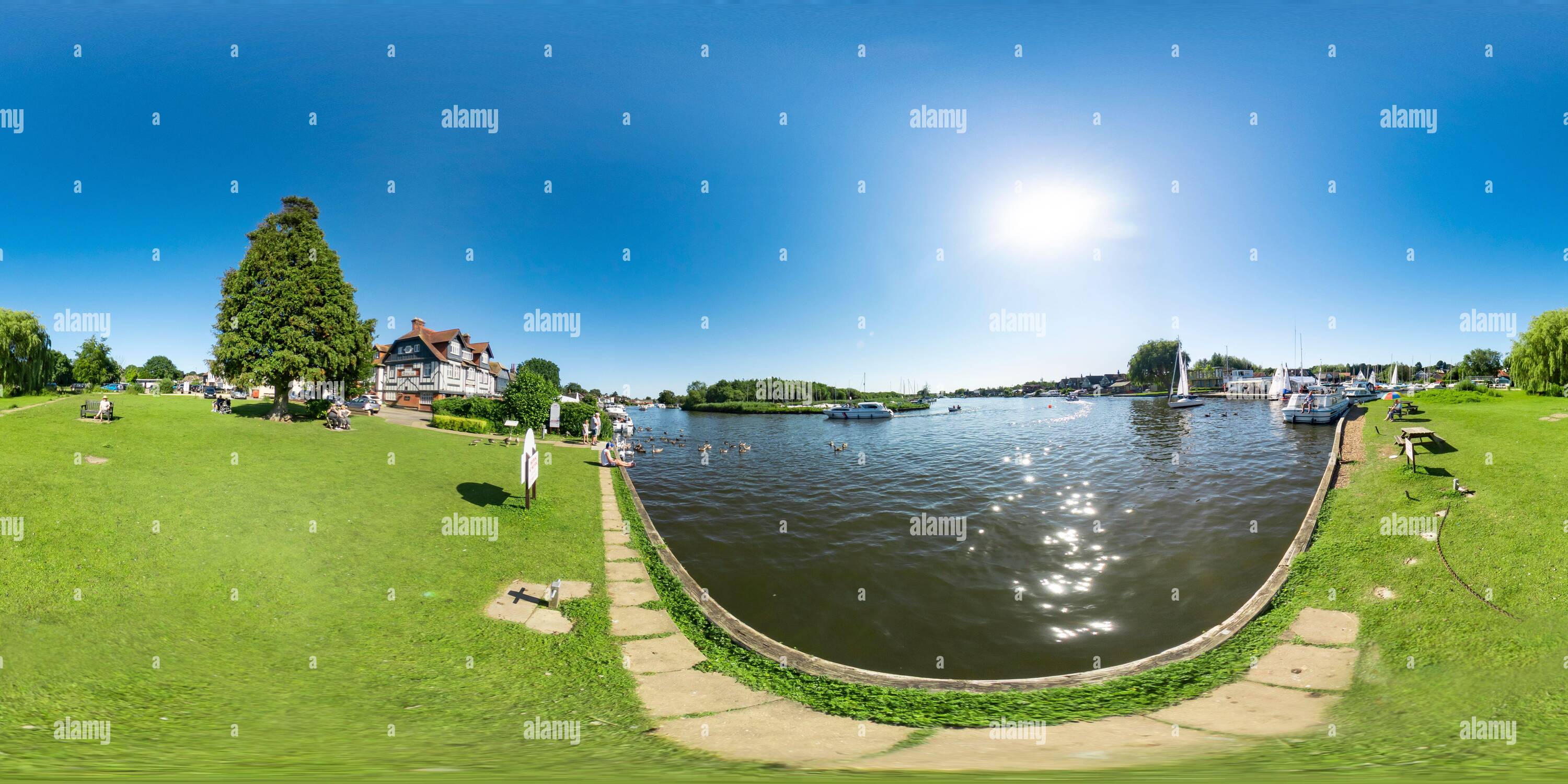 360° view of Horning, Norfolk, UK – July 2021. The small village of ...