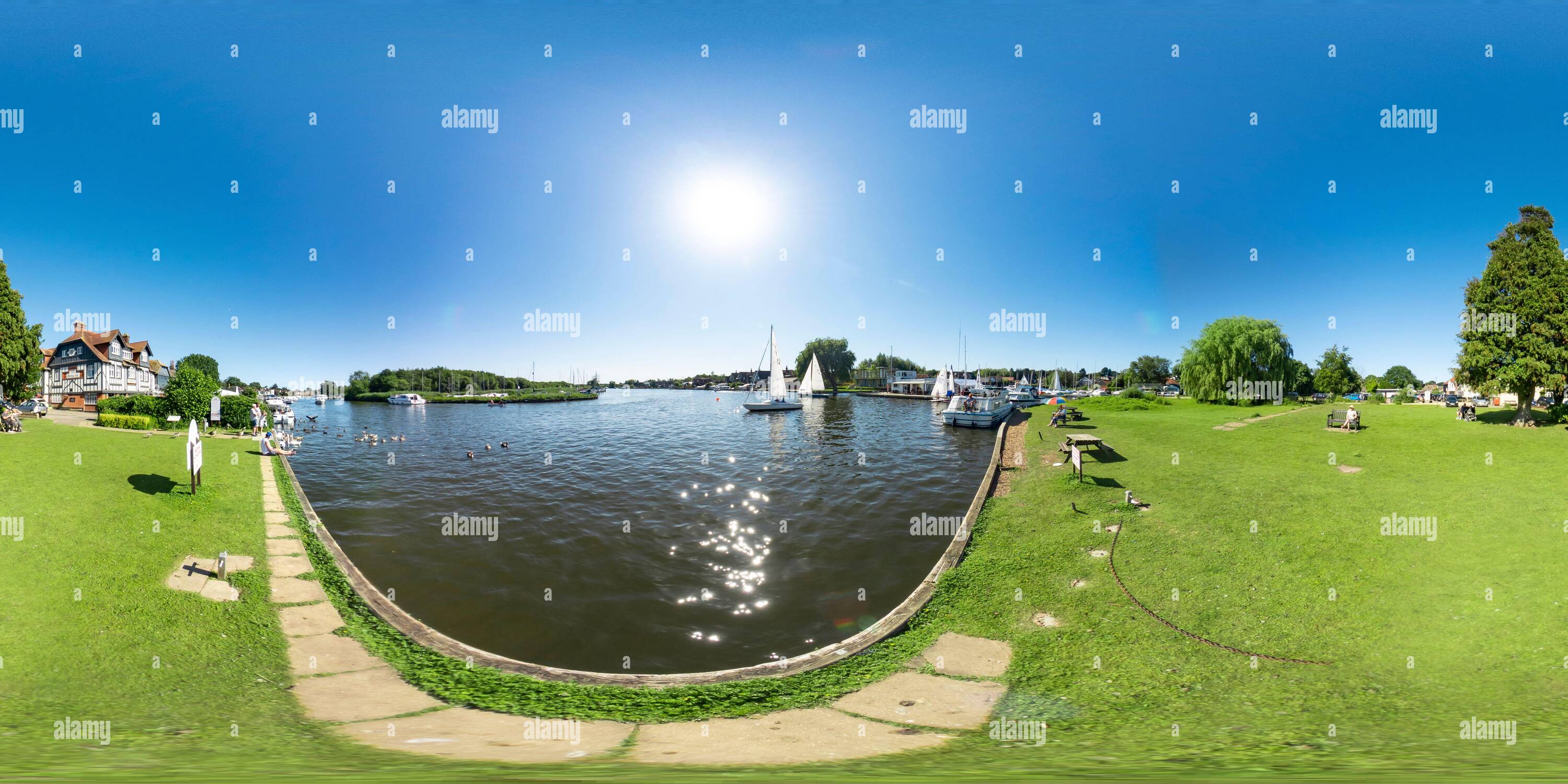 360° view of Horning, Norfolk, UK – July 2021. The small village of ...