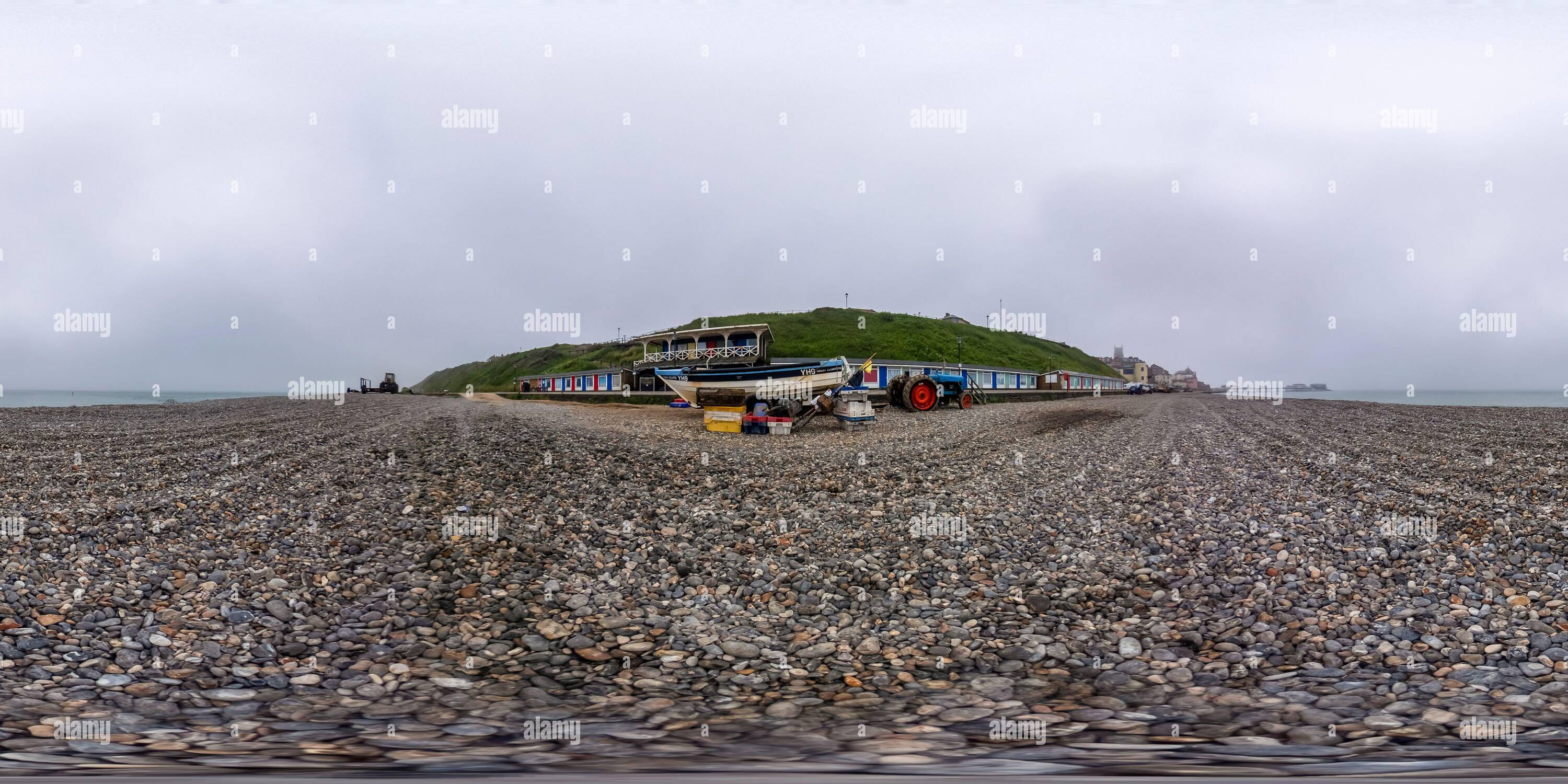 360° view of Cromer, Norfolk, UK – July 2021. Full spherical seamless ...