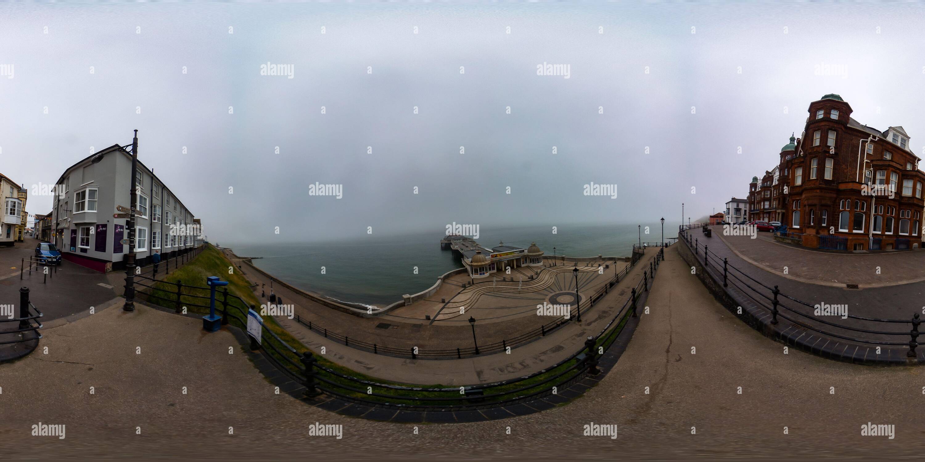 360° view of Cromer, Norfolk, UK – July 2021. Full spherical seamless ...
