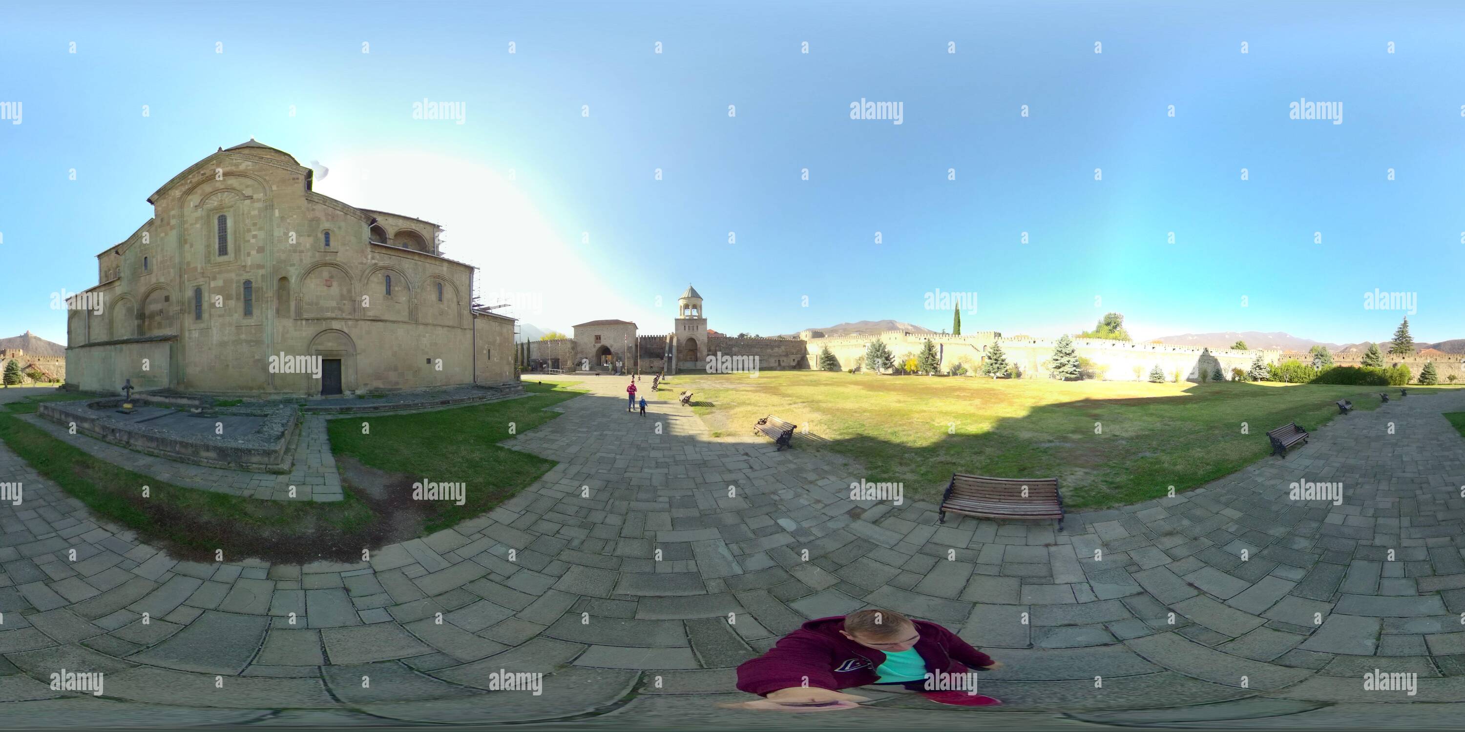 360° view of Mtskheta, Georgia - June 07, 2021: 360 panorama in the ...