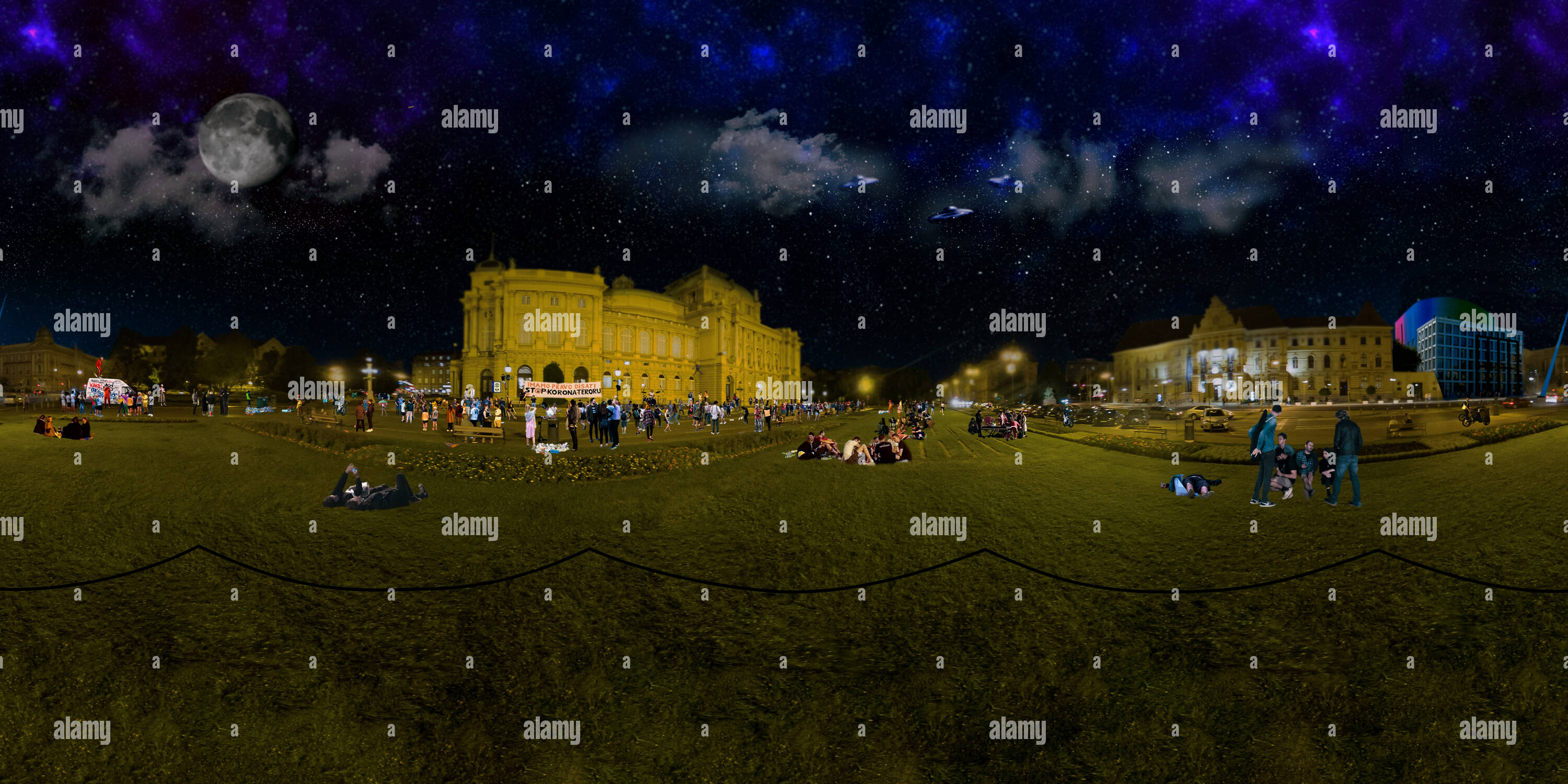 360° view of Virtual nightlife at the HNK - Alamy