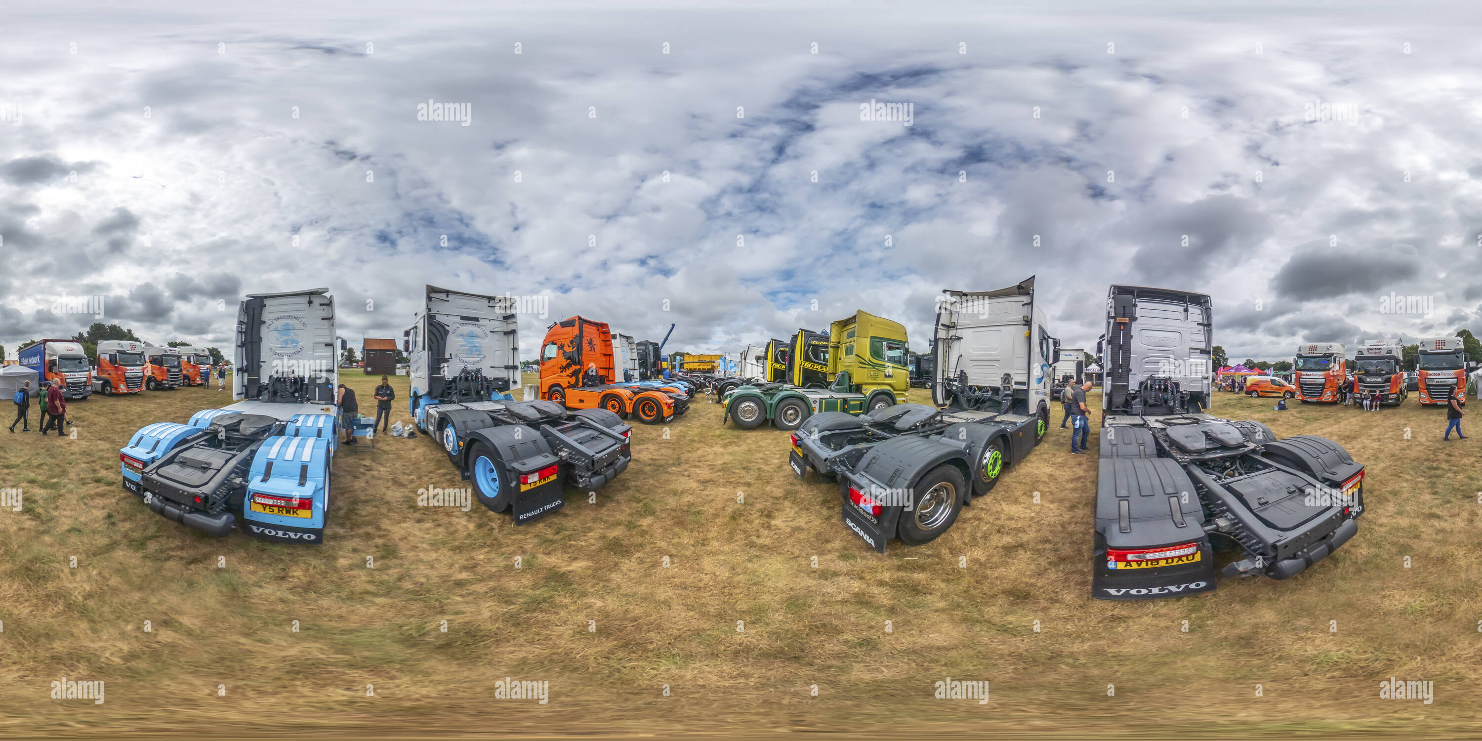 360° view of Lorry and HGV display, Suffolk - Alamy