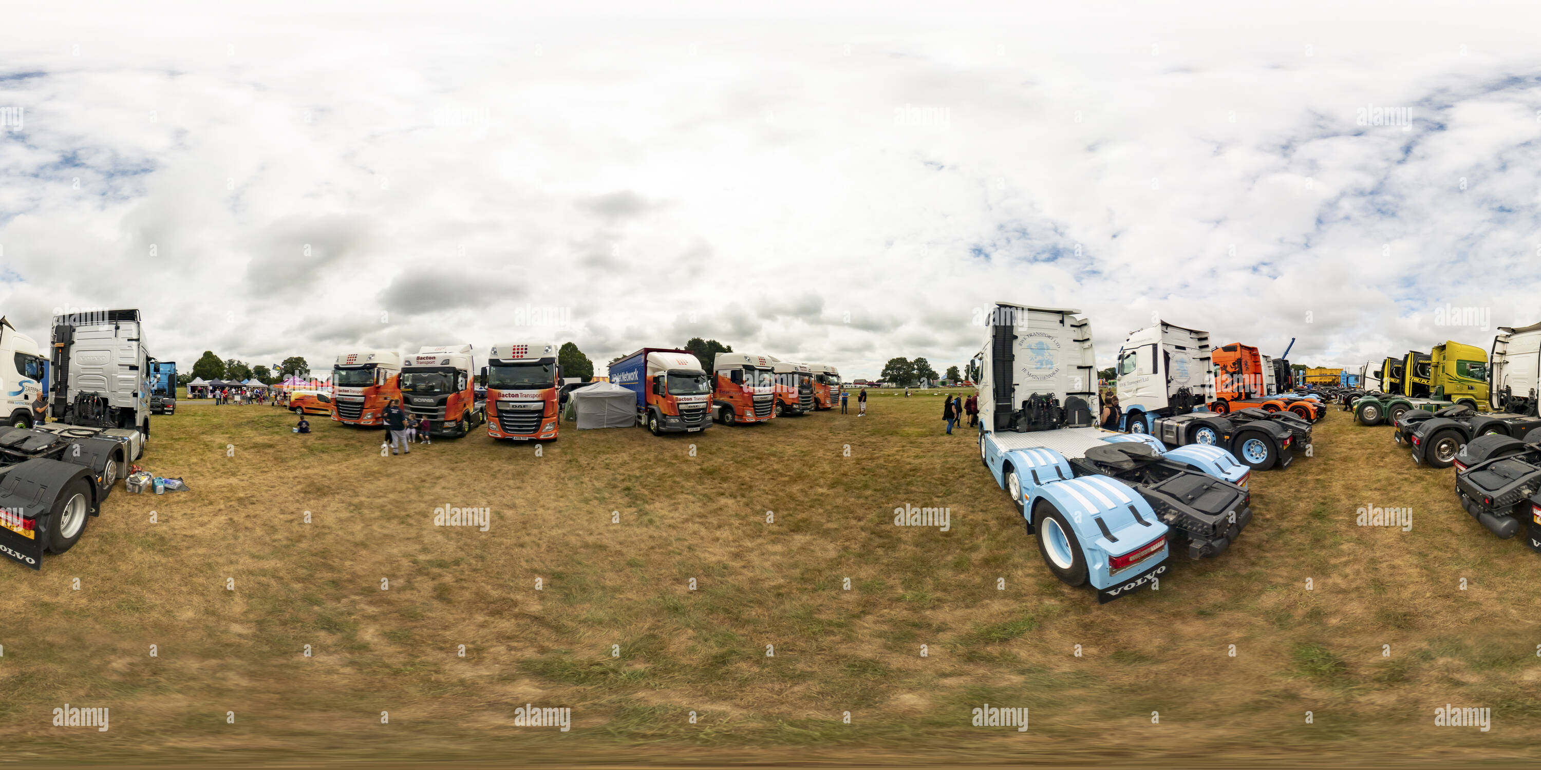360° view of Lorry and HGV display, Suffolk - Alamy