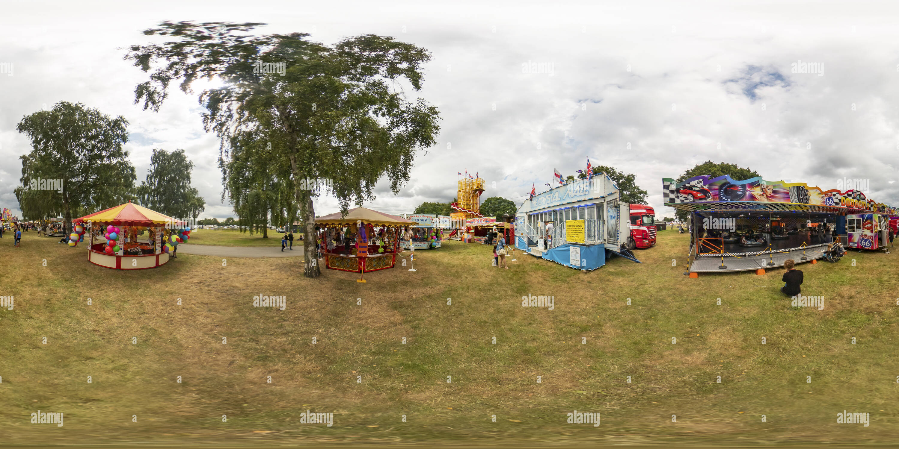 360° view of Travelling funfair, Ipswich - Alamy
