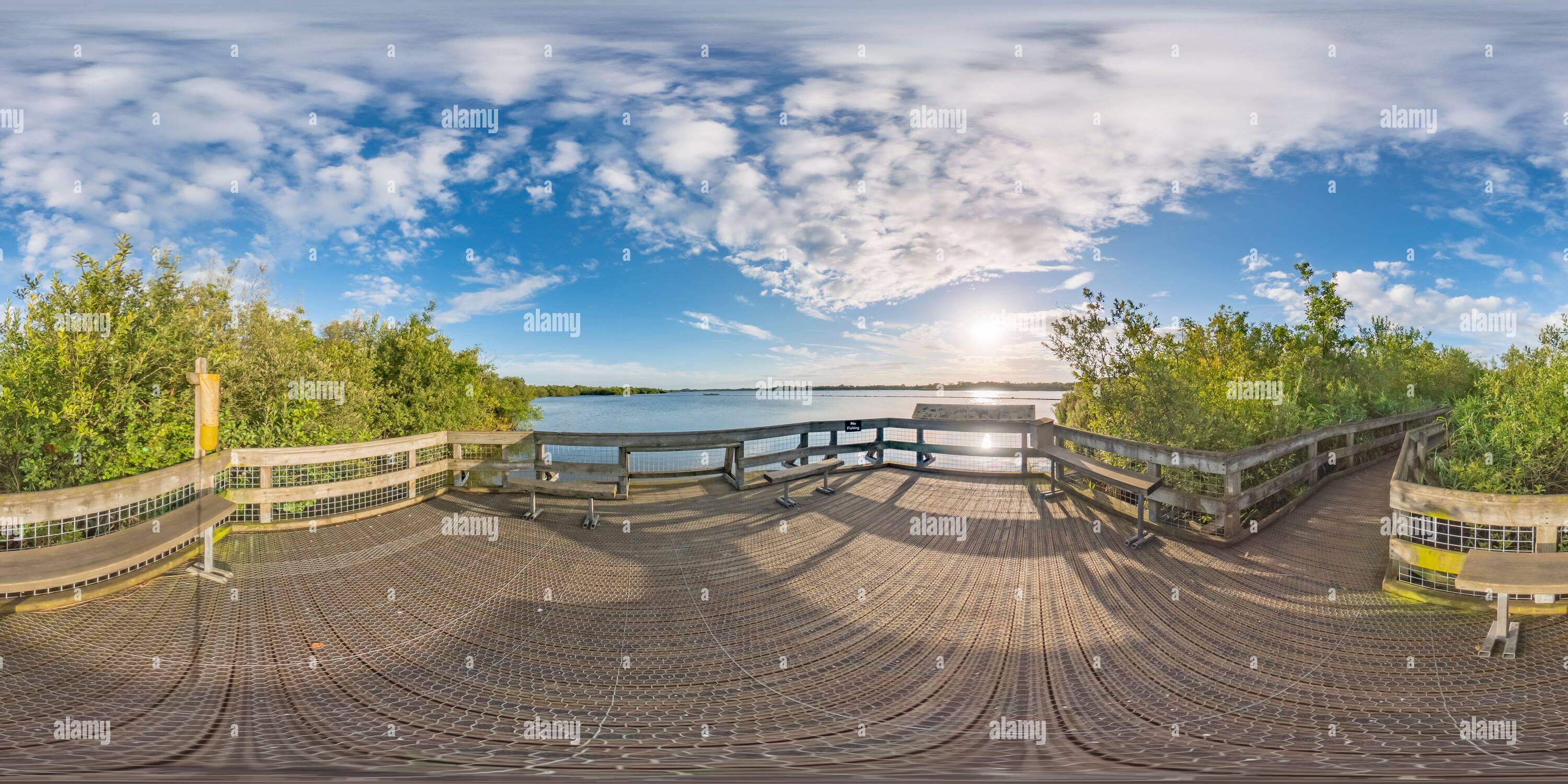 360° view of The lookout point on the edge of Barton Broad in the ...