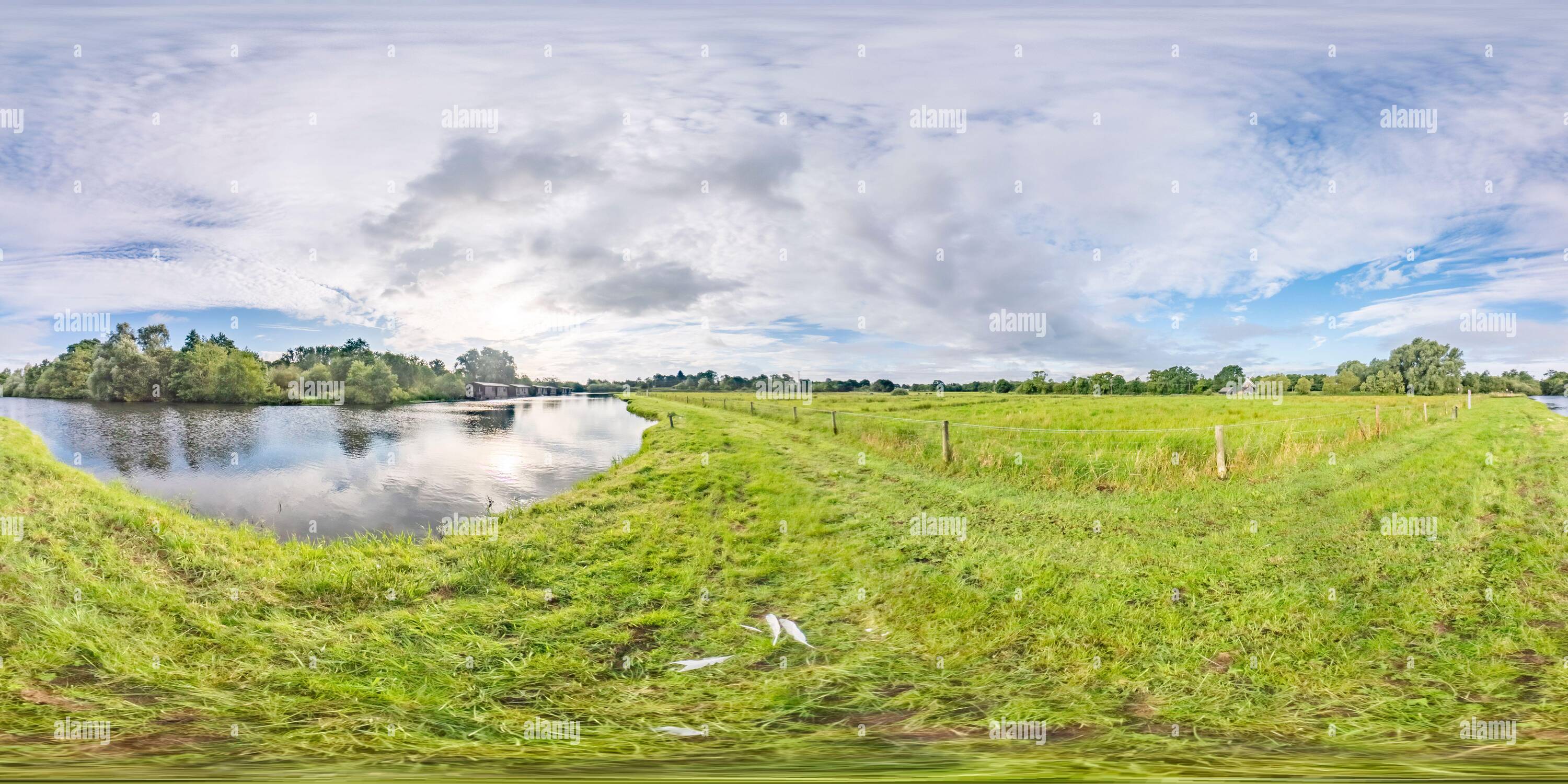 360° view of On the bank of the River Ant in the small village of ...