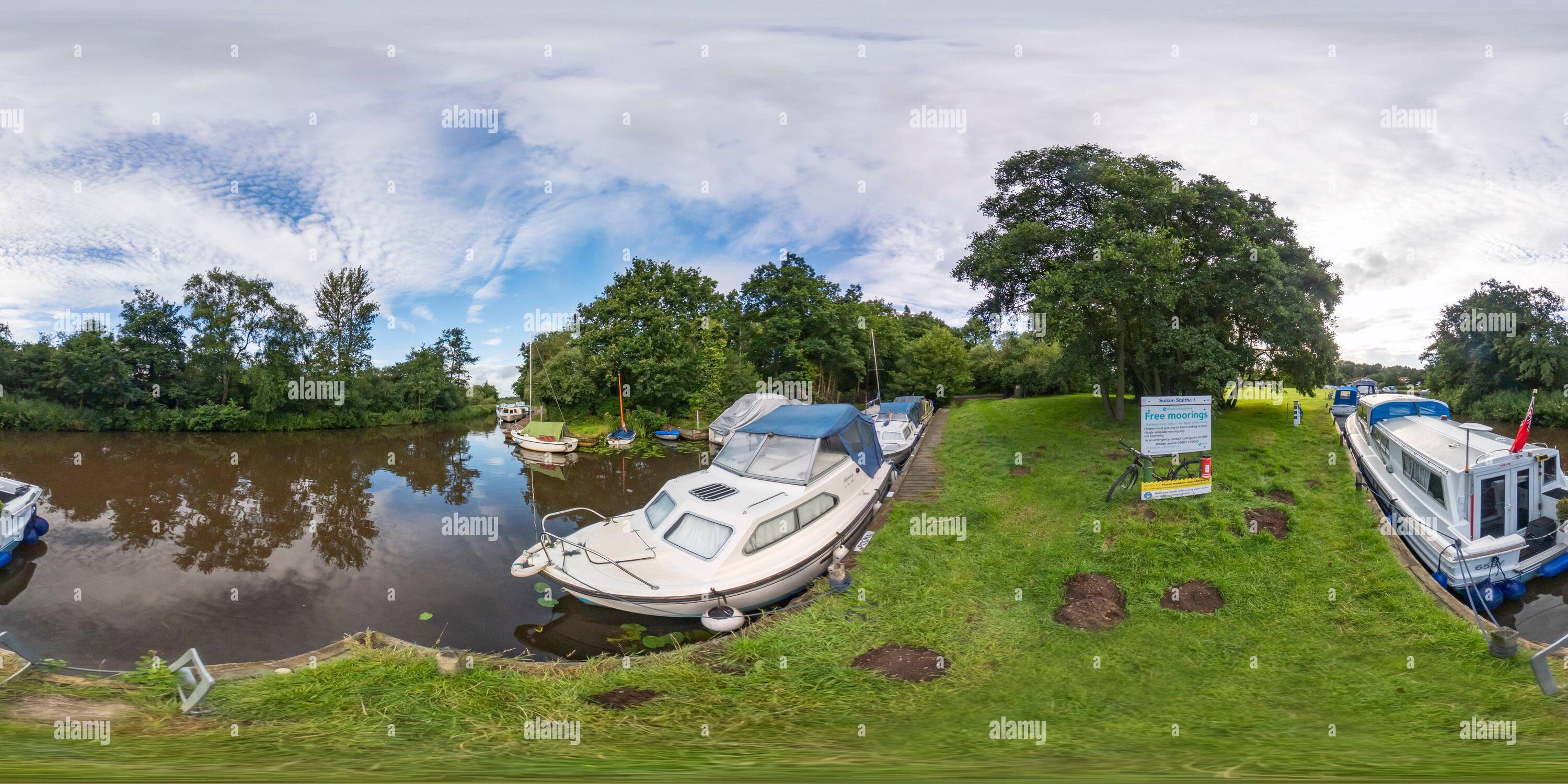 360° view of The public moorings on the River Ant at Sutton Staithe in ...