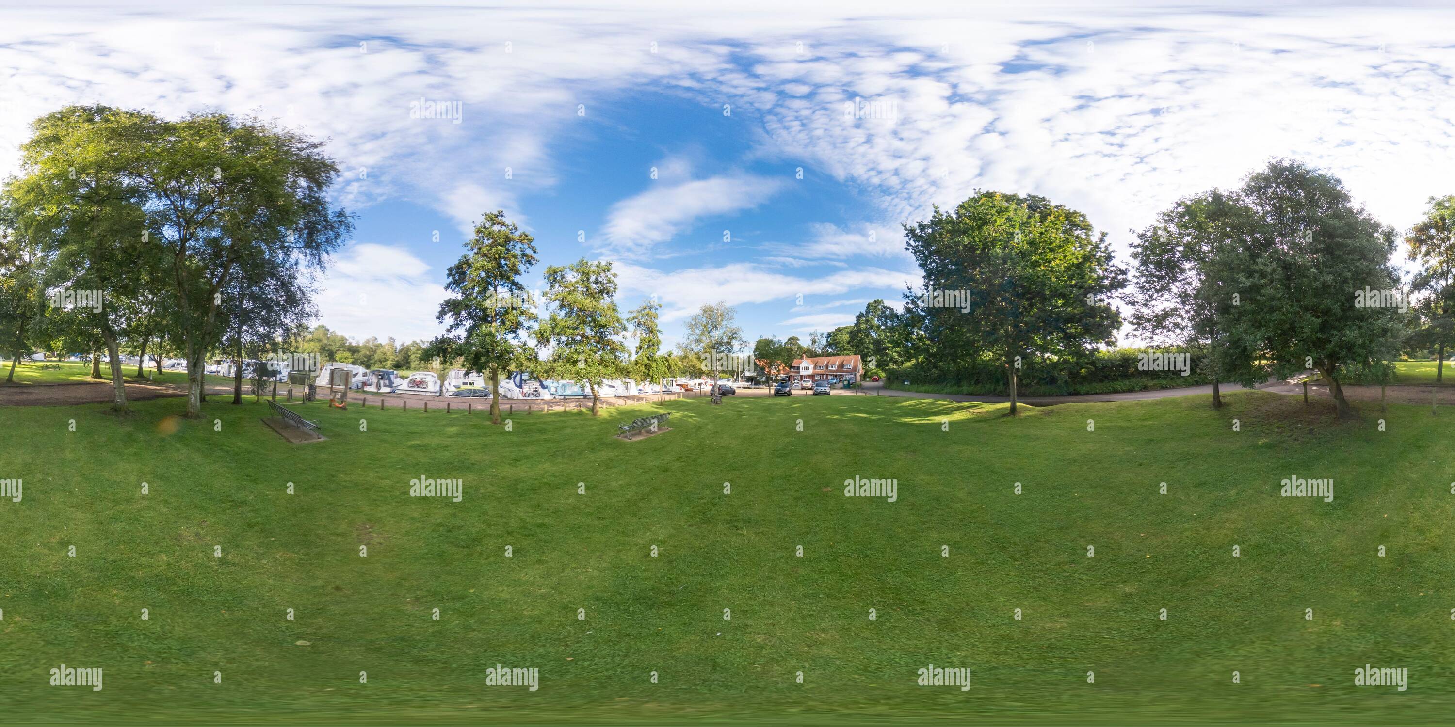 360° view of The public moorings on the River Ant at Womack Staithe in ...