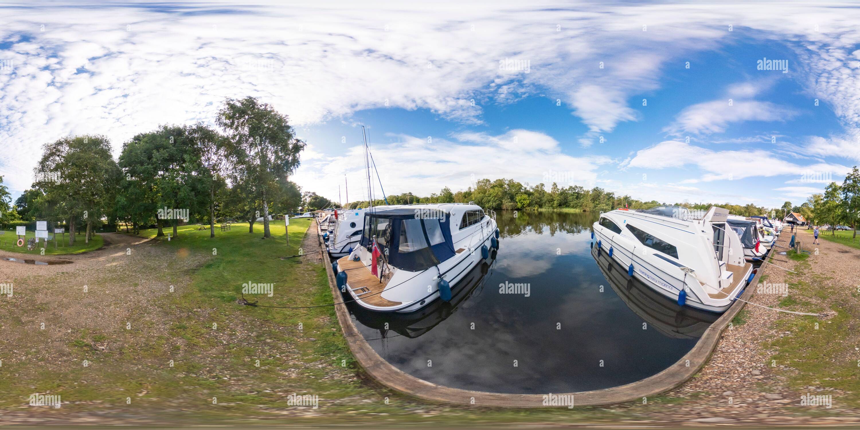 360° view of The public moorings on the River Ant at Womack Staithe in ...
