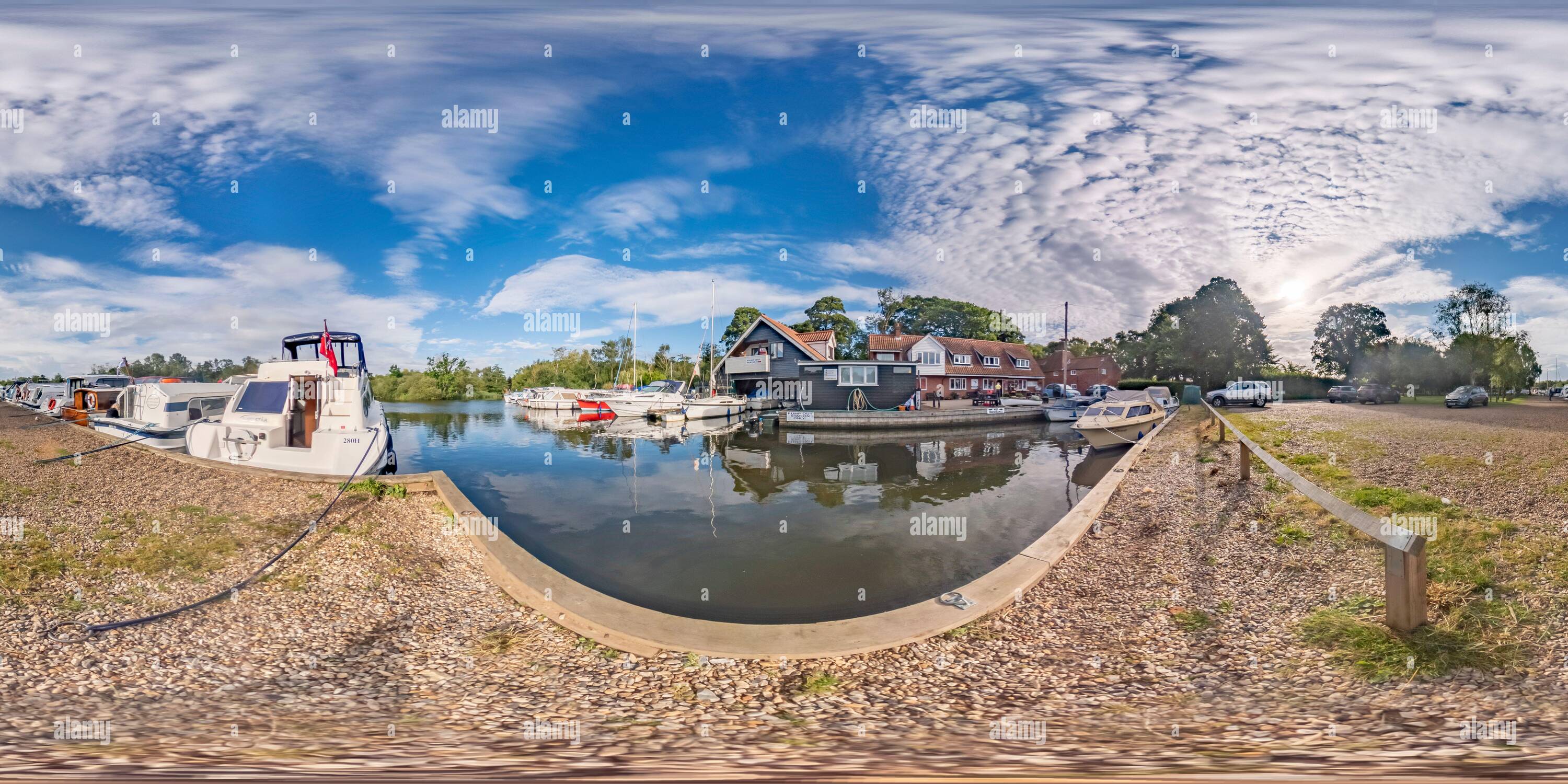 360° view of The public moorings on the River Ant at Womack Staithe in ...