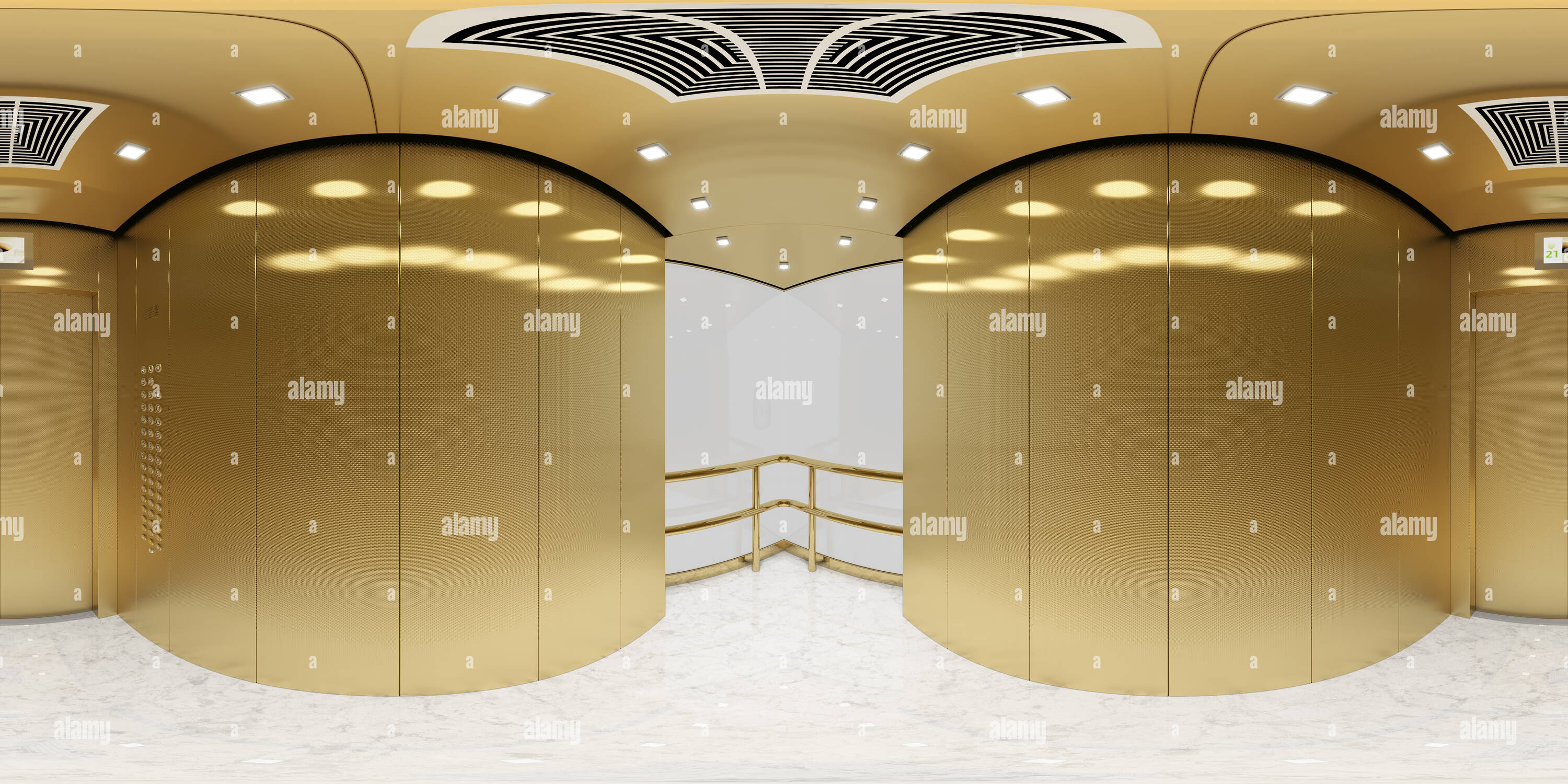 360° view of Elevator Interior 006 - Alamy