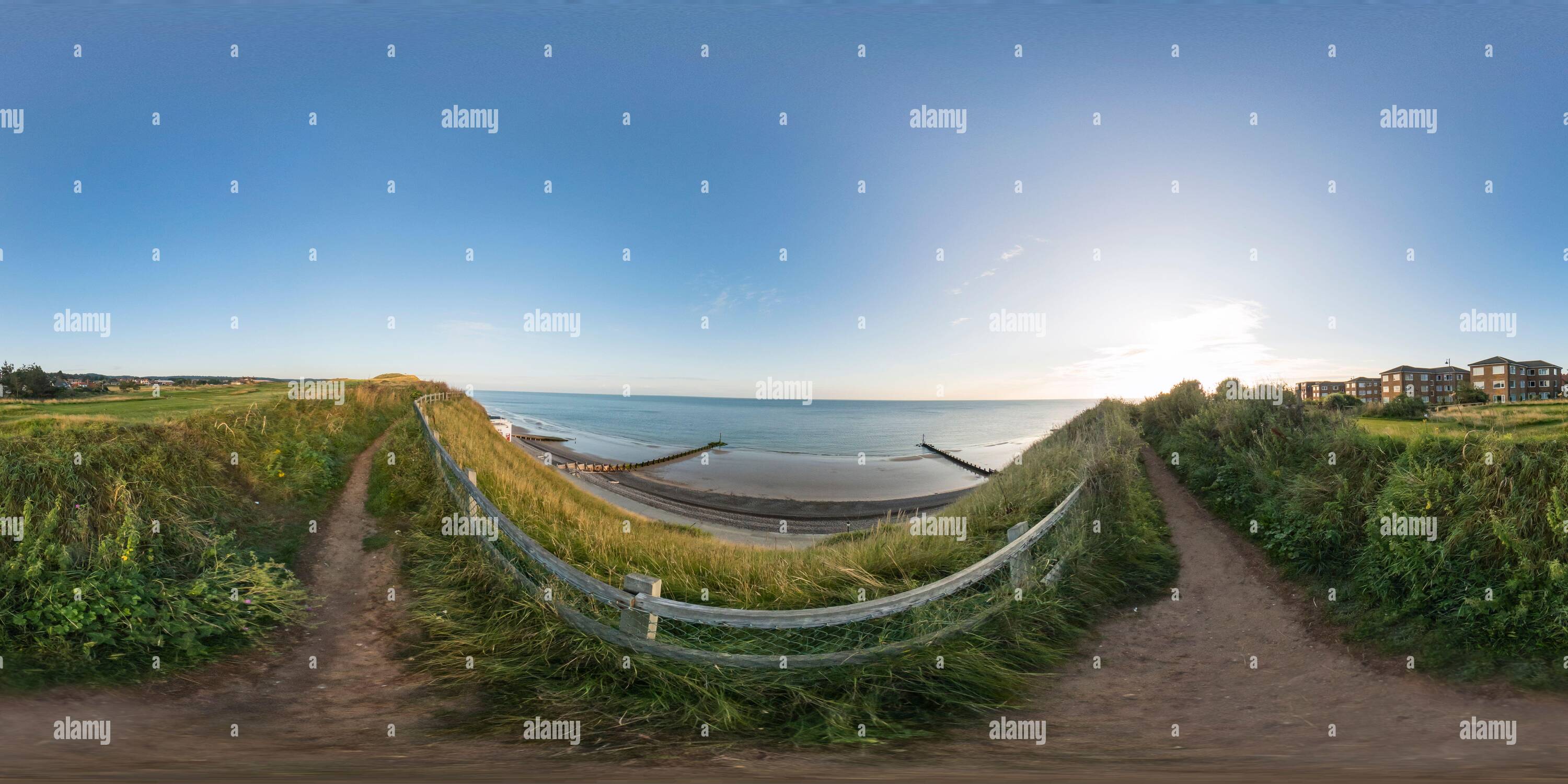360° view of The North Norfolk coast path captured early morning just ...