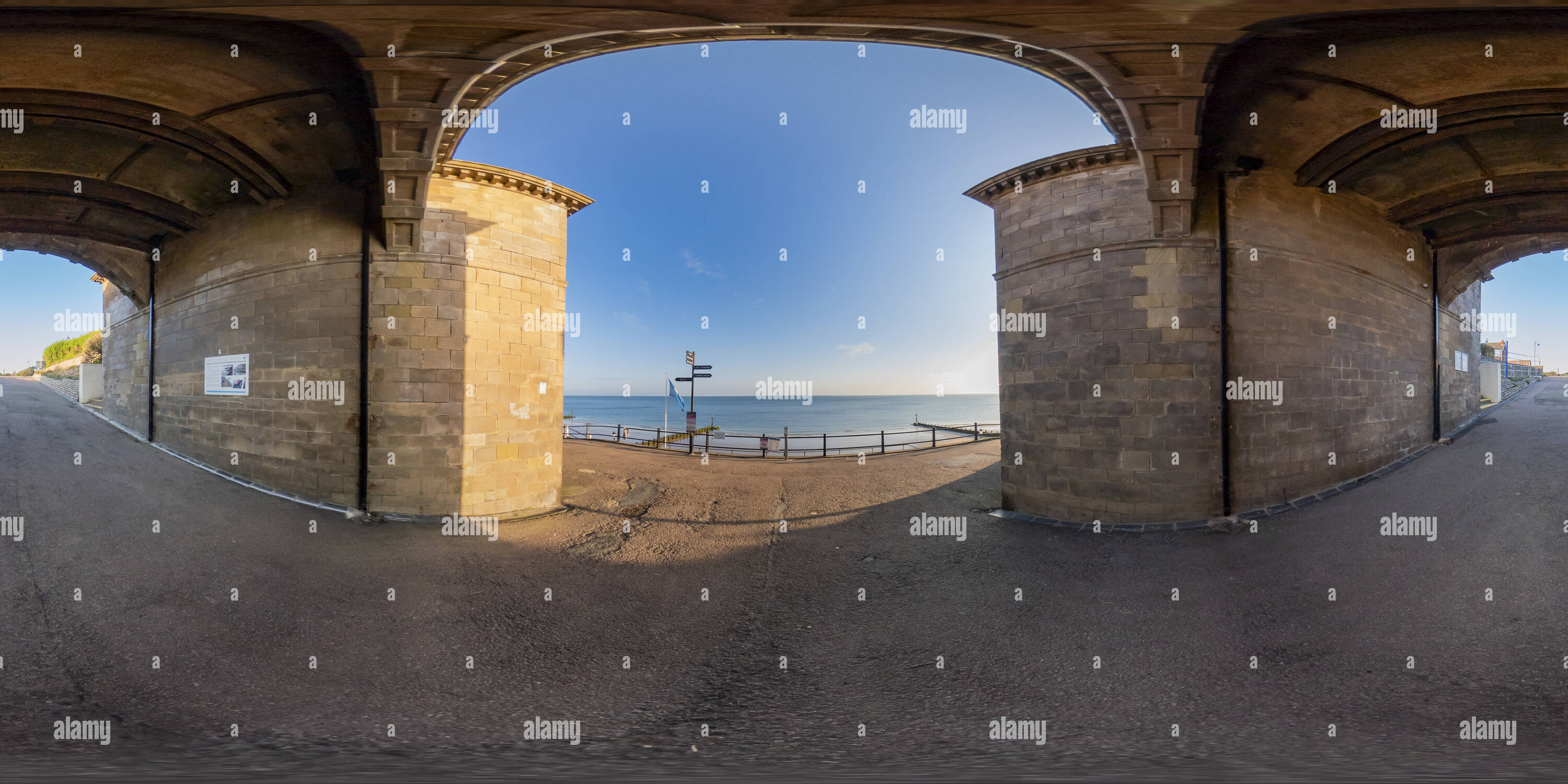 360° view of Overlooking Sheringham Beach, Norfolk - Alamy