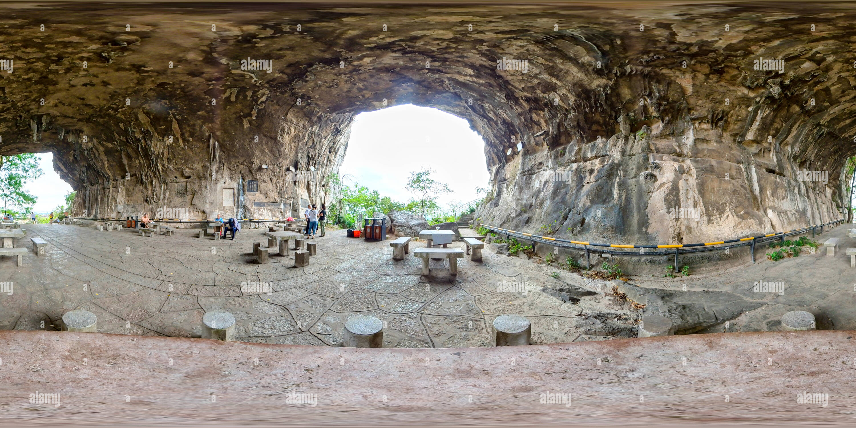 360° view of Moon Cave of The Pierced mountain - Alamy