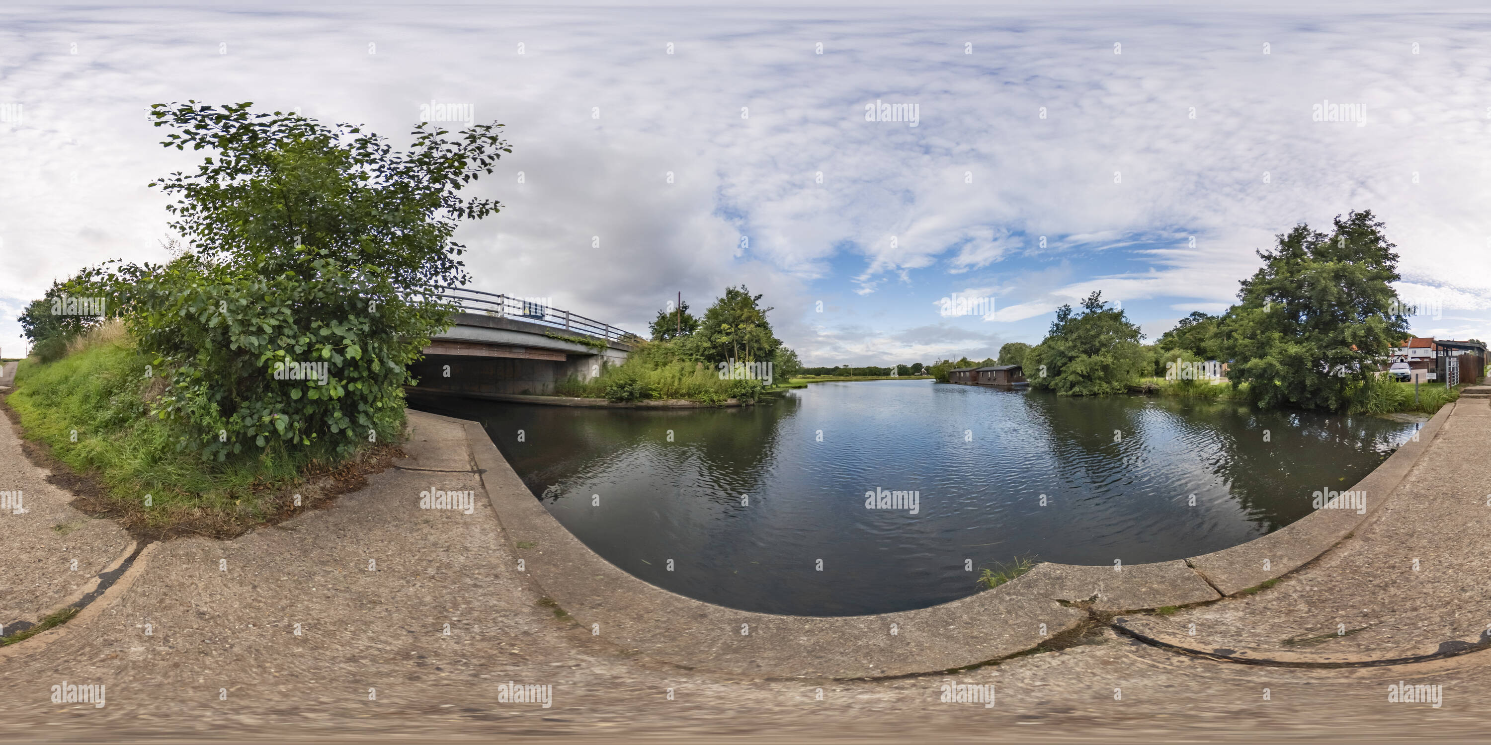 360° view of Wayford Bridge on the River Ant, Norfolk Broads - Alamy