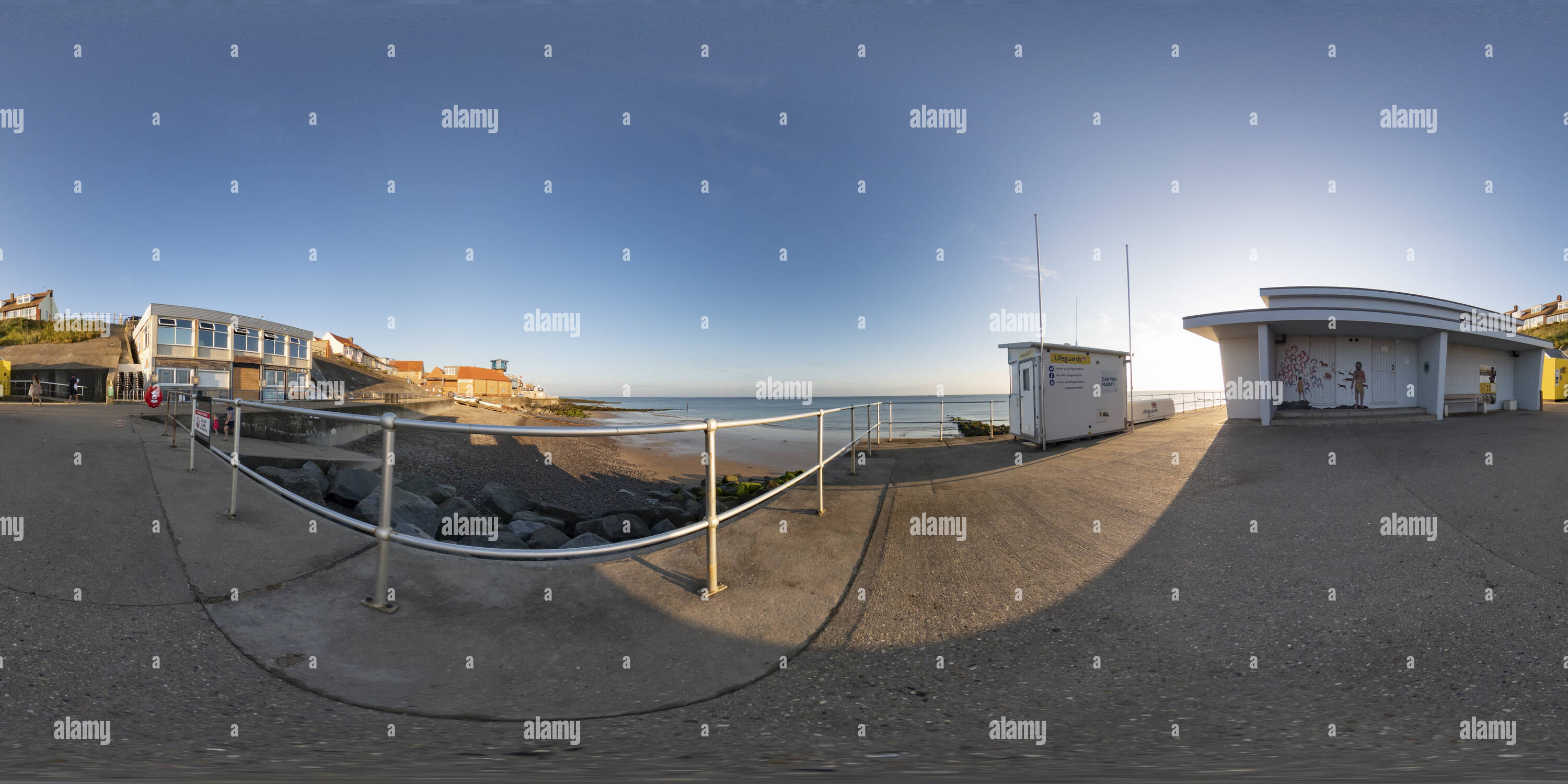 360° view of View over Sheringham Beach on the North Norfolk Coast - Alamy