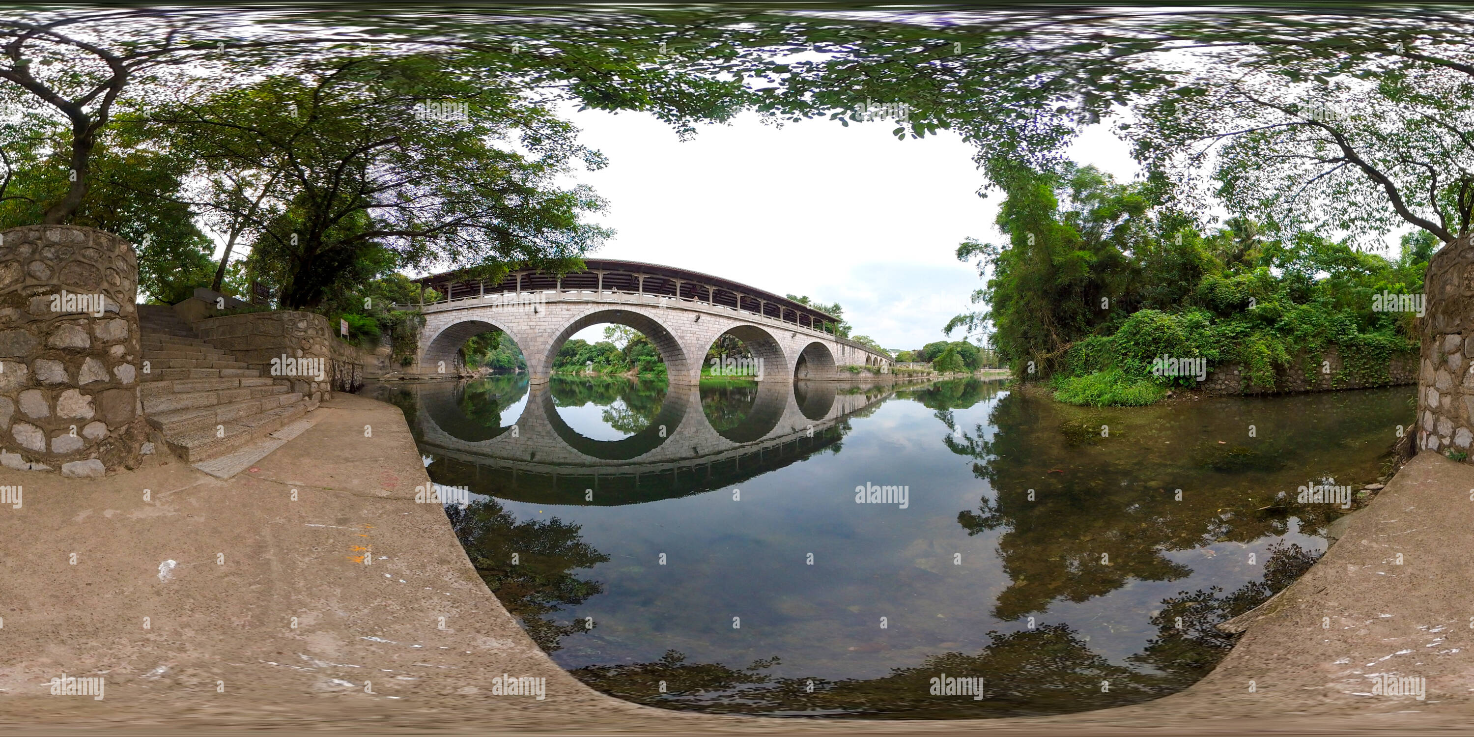 360° view of Seven Star Park Flower Bridge 2 - Alamy
