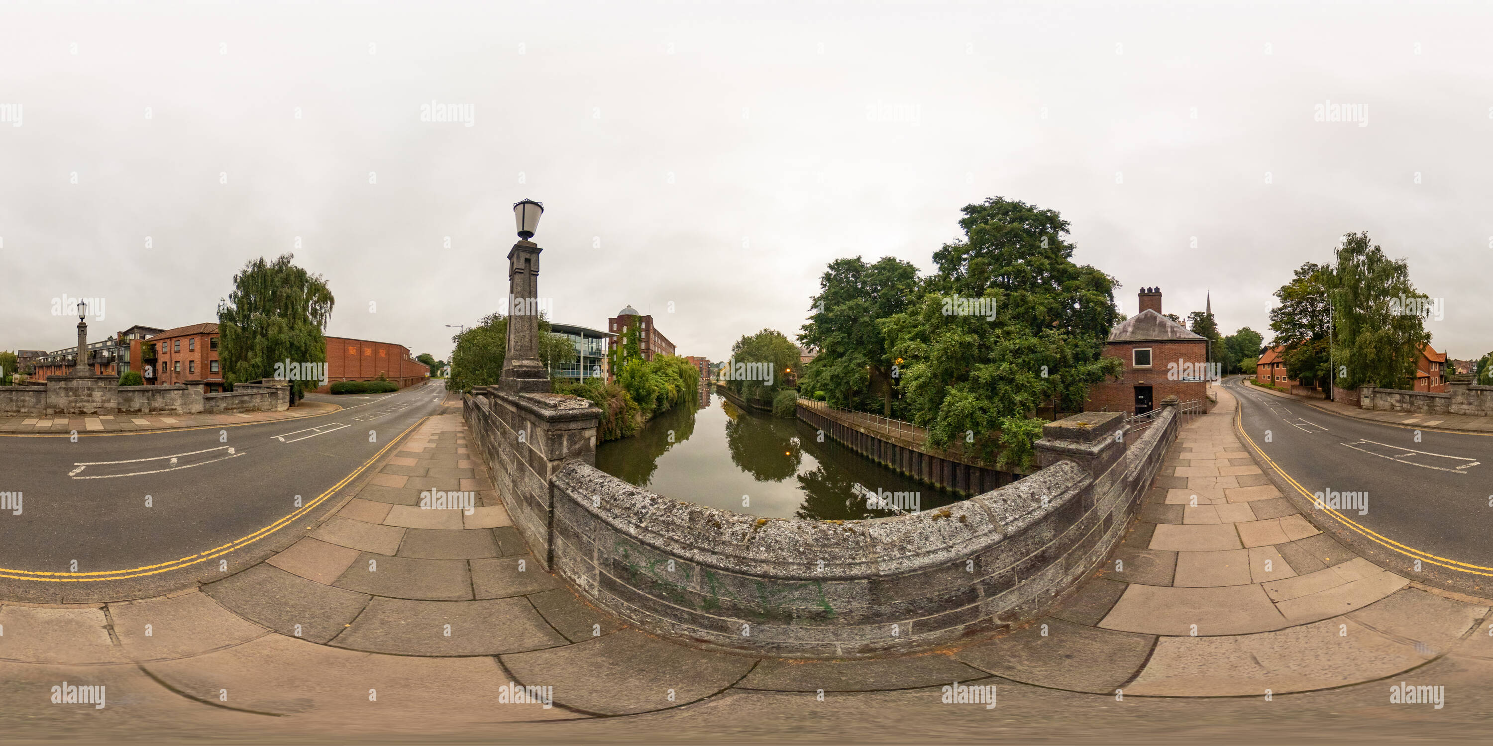 360° view of White Friar's Bridge over the River Wensum, Norwich ...
