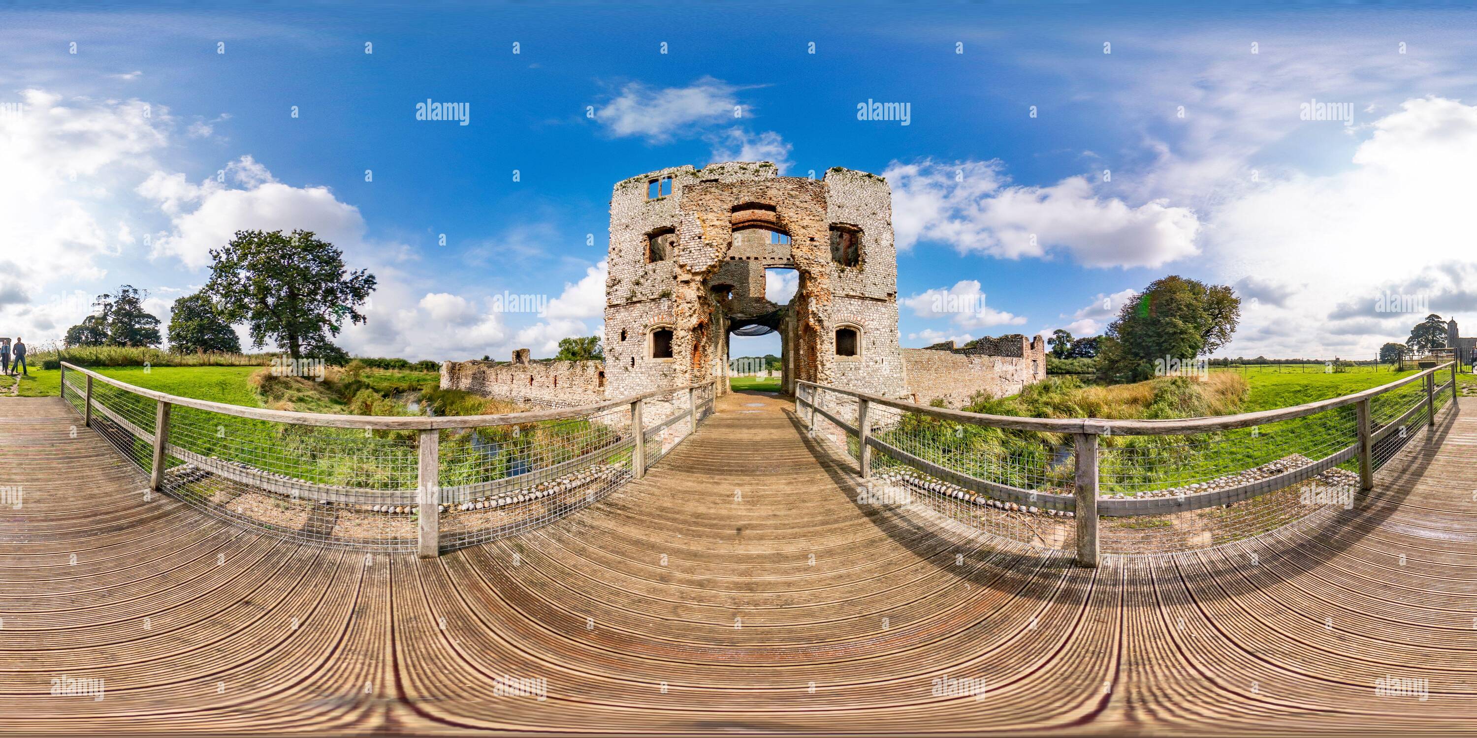 360° view of 360 spherical panorama of an ancient castle ruins in the ...